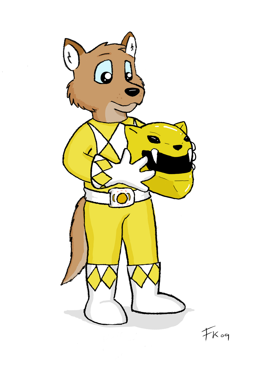 yellow ranger pup by lepkitty
