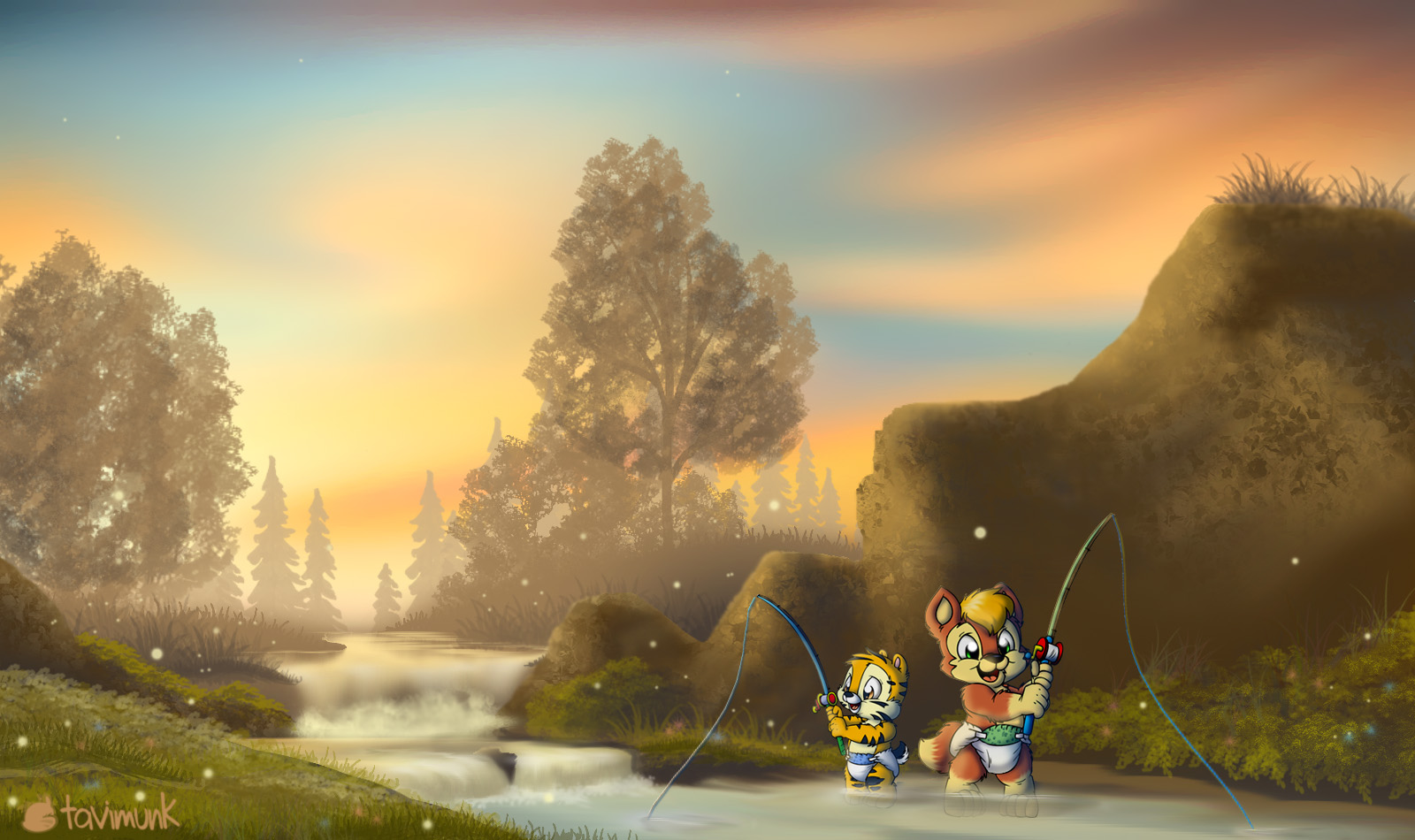 Fishing with Jade Fox by TaviMunk