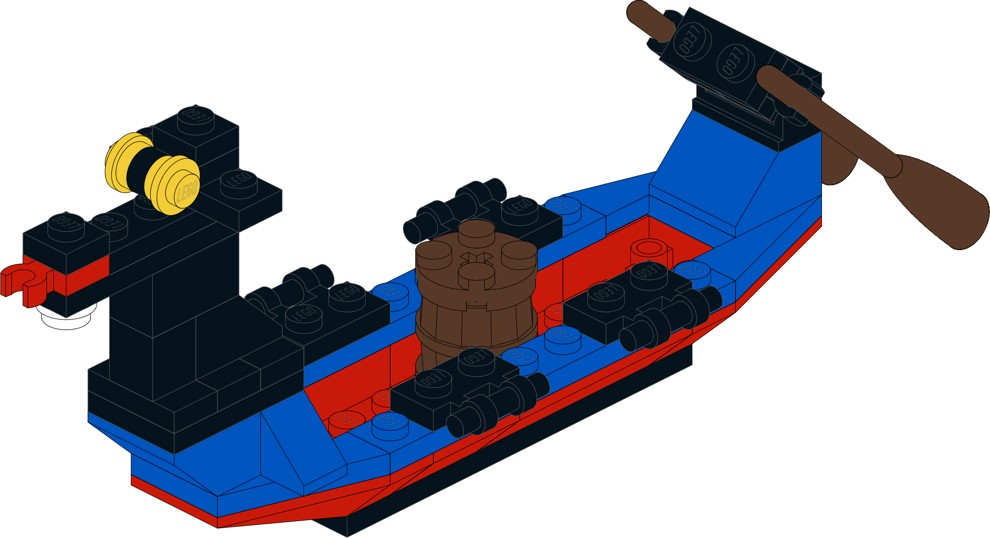 1547-1 Black Knight's Boat by Kantorock