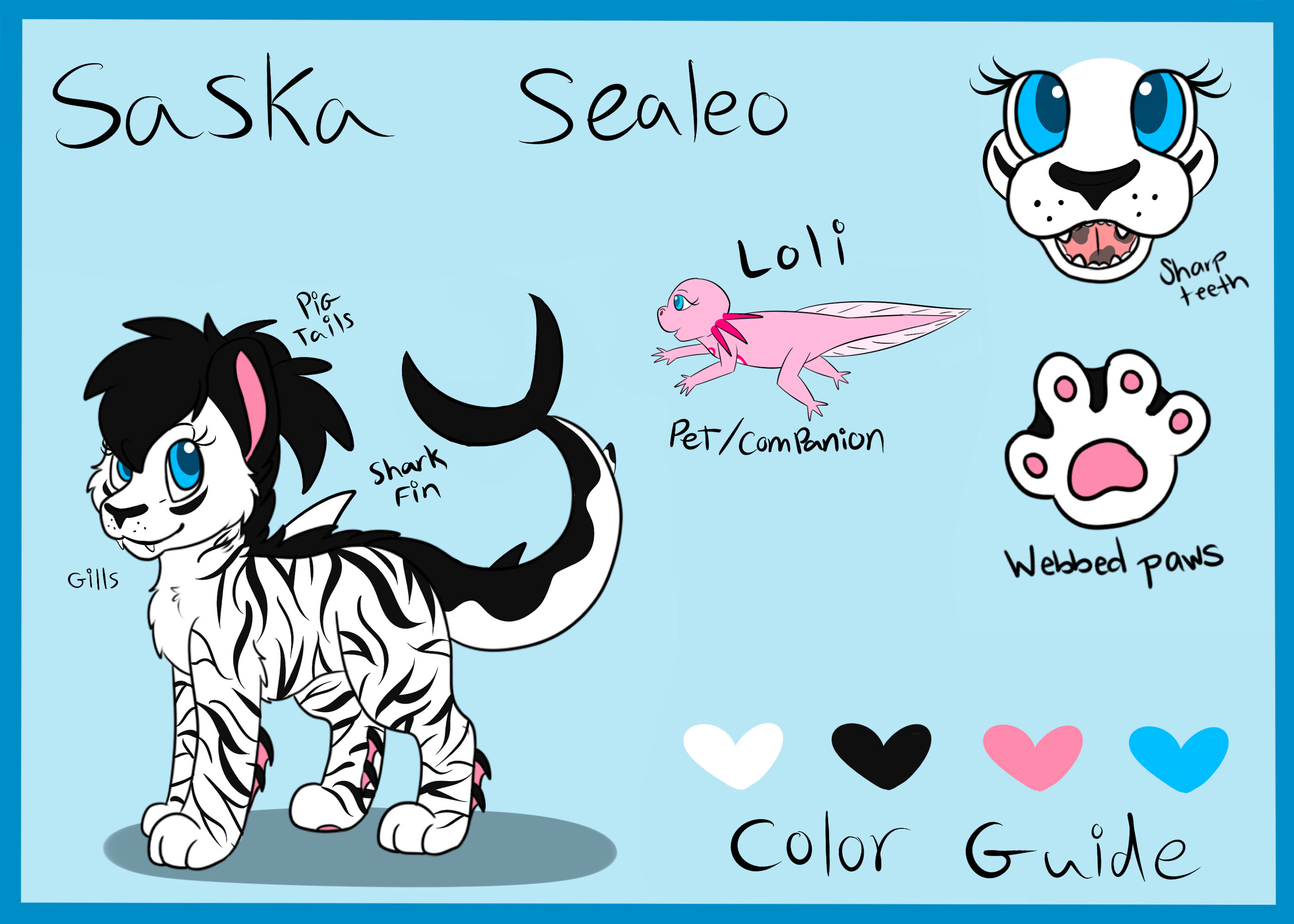 Saska the Sealeo ref sheet by TheLittleShapeshifter