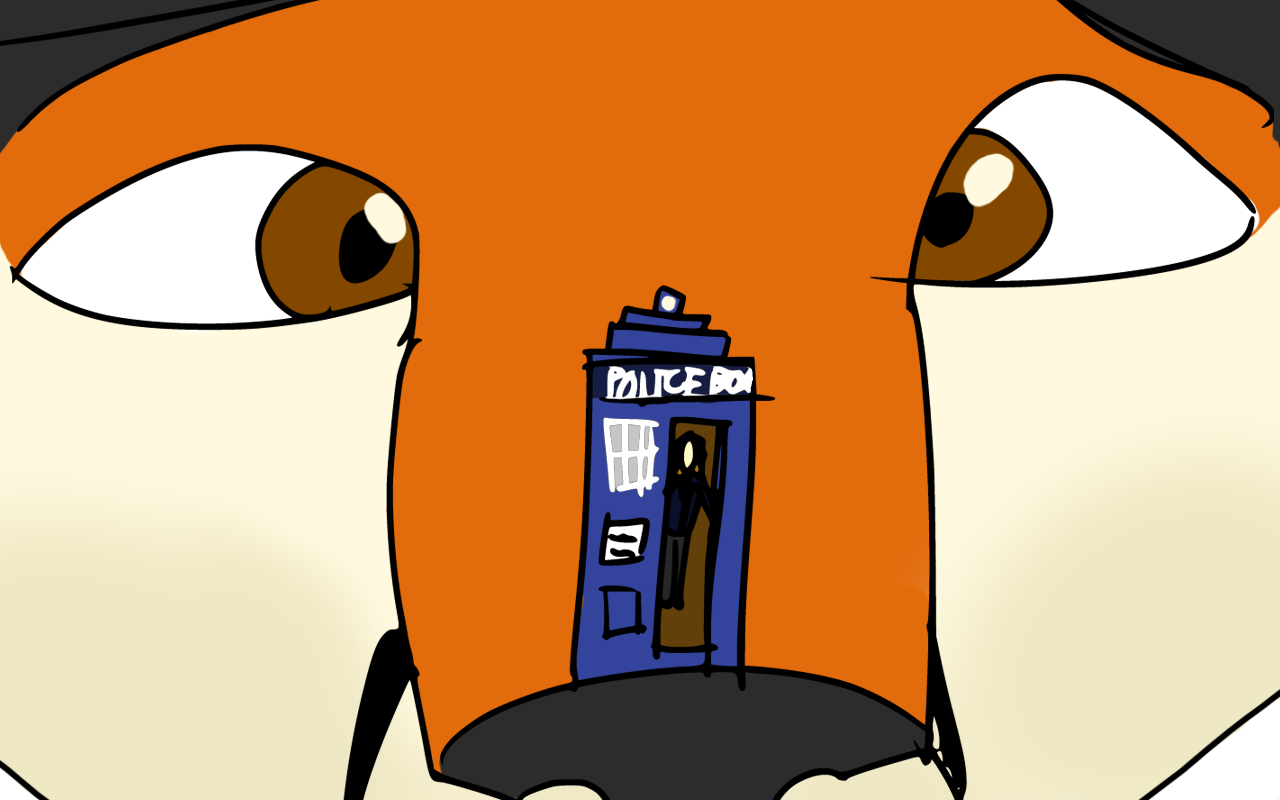 (Q&D Sketch) Off-course Mini-TARDIS by FurryJackman