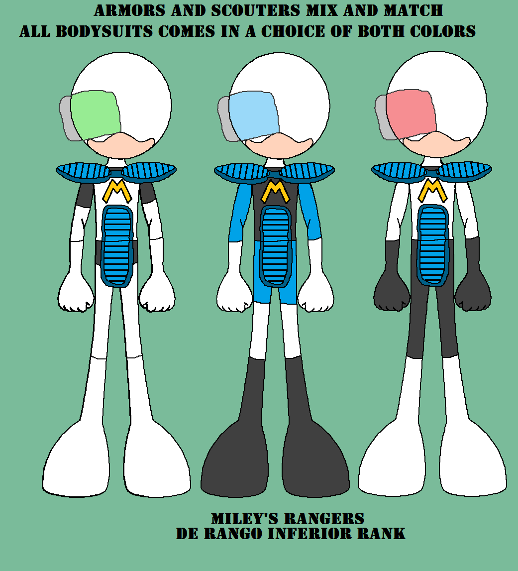 Miley's Ranger Uniforms (Ranks) by BananaPantsParade