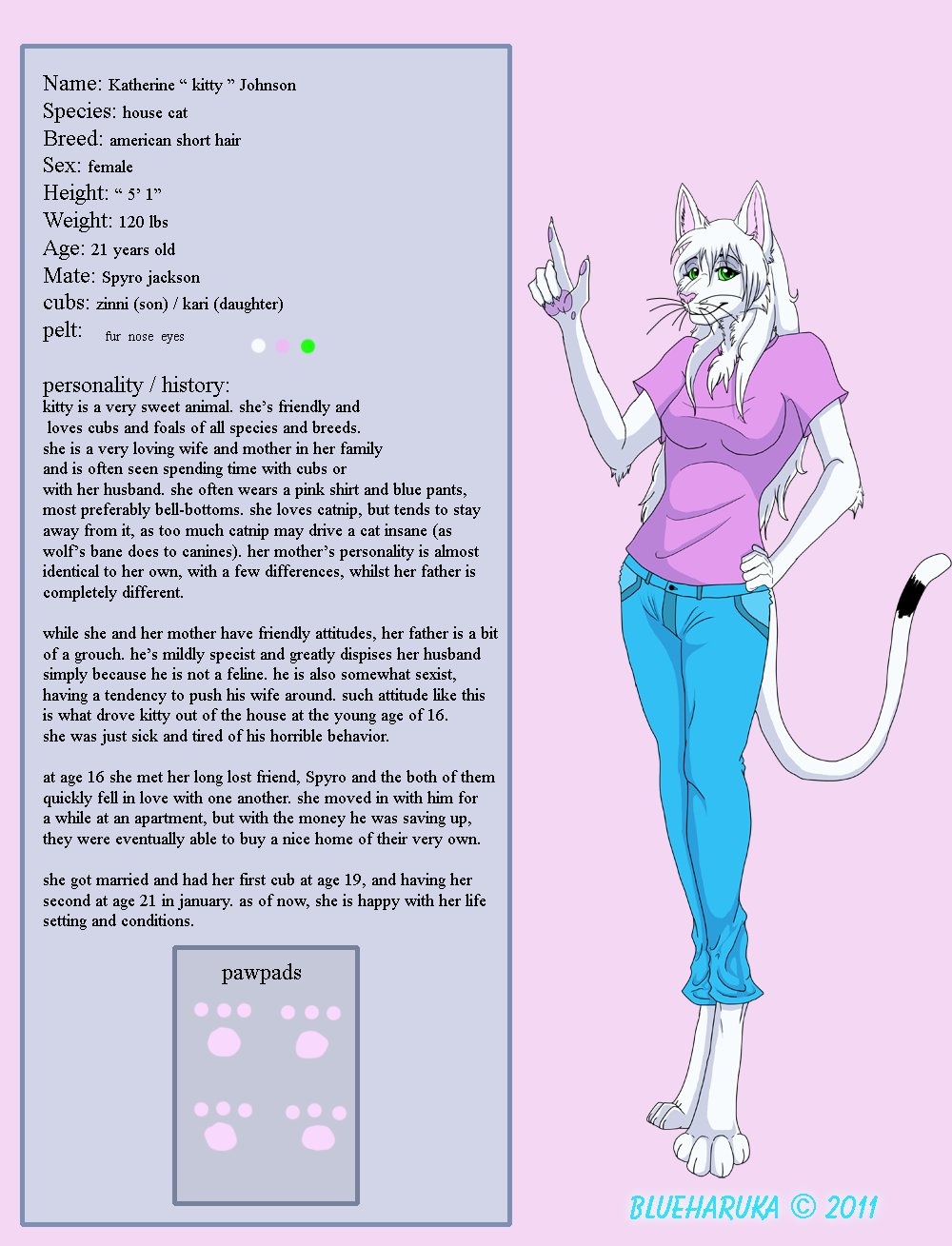 PAW-kitty johnson refsheet by blueharuka
