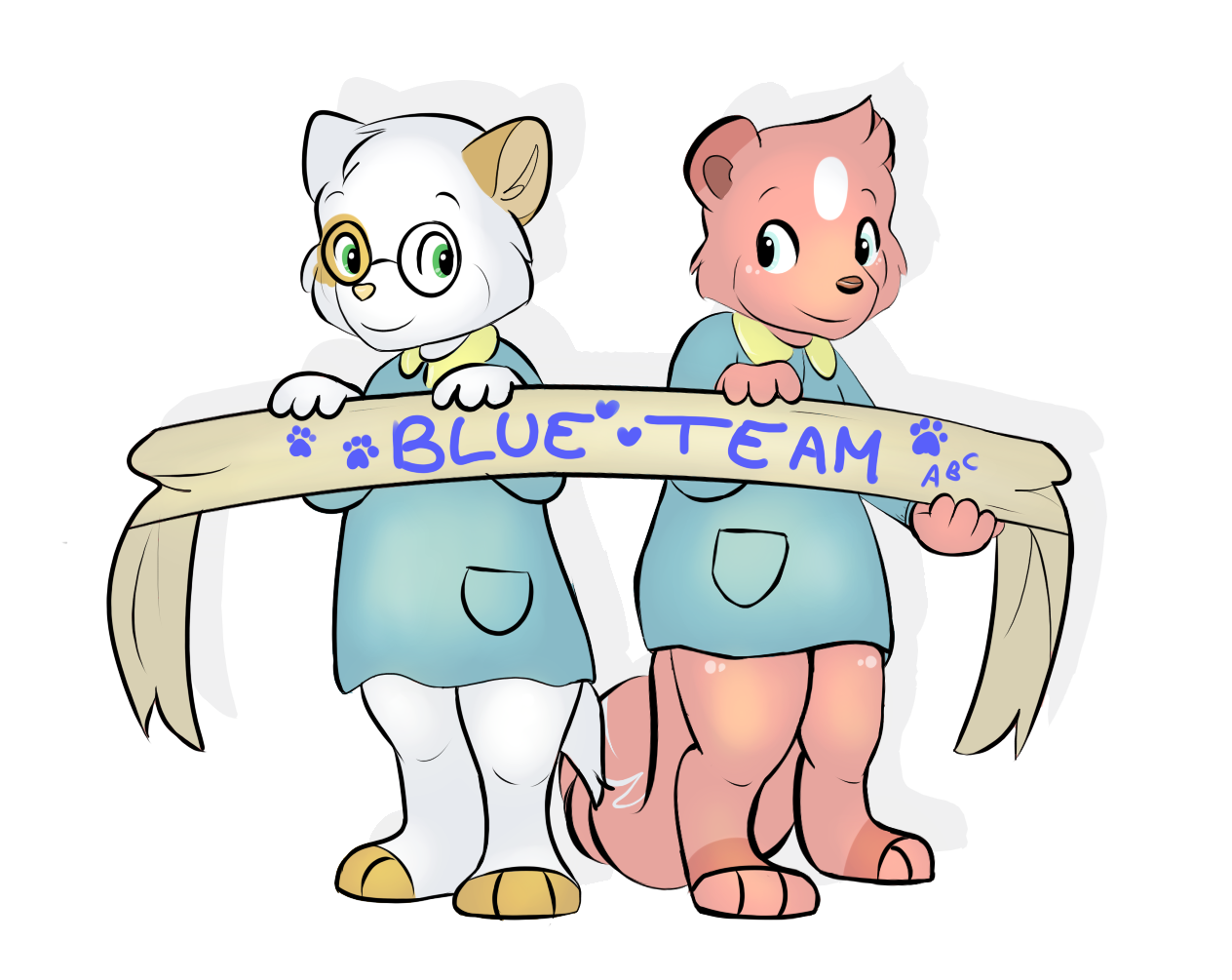 The blue team by UniaMoon