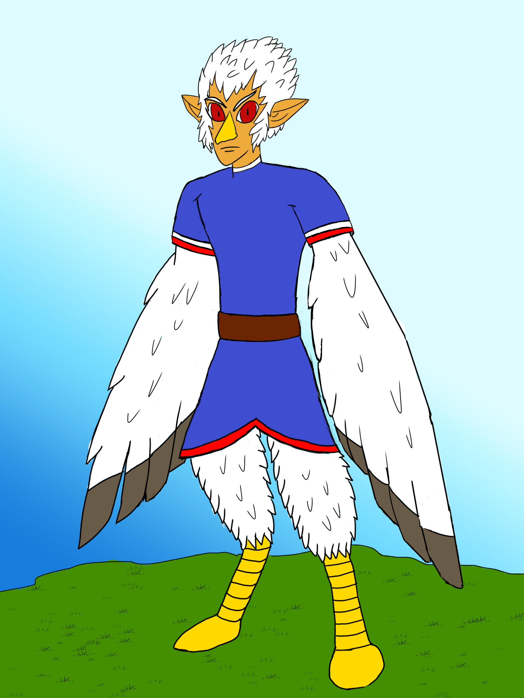 Character Design: A Rito from LoZ Wind Waker by LoneWolf23k