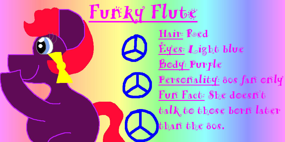 My OC Pony Funky Flute Bio by MasterMarik