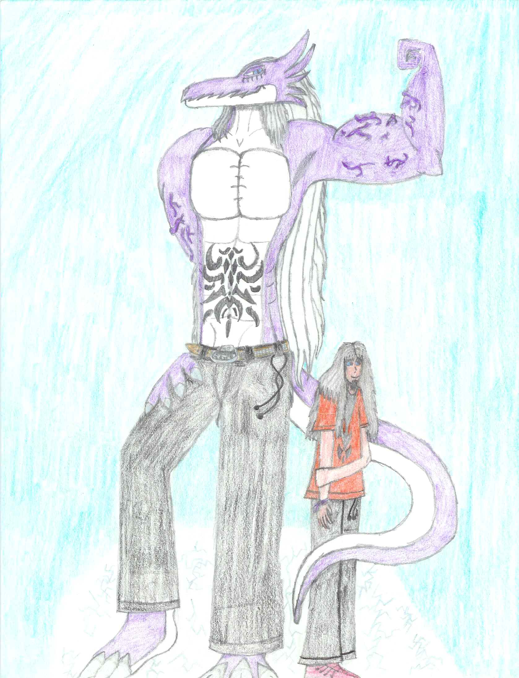 Gregory's Human and Dragon Forms by RyukoGregory