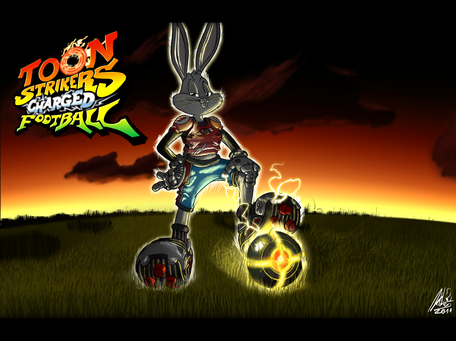 Toon Strikers Charged Football - Bugs Striker by kliker