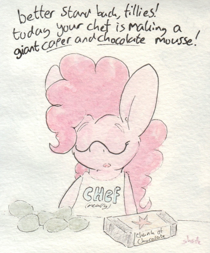 Cheffy Pink Ponk Cooking Pony by slightlyshade