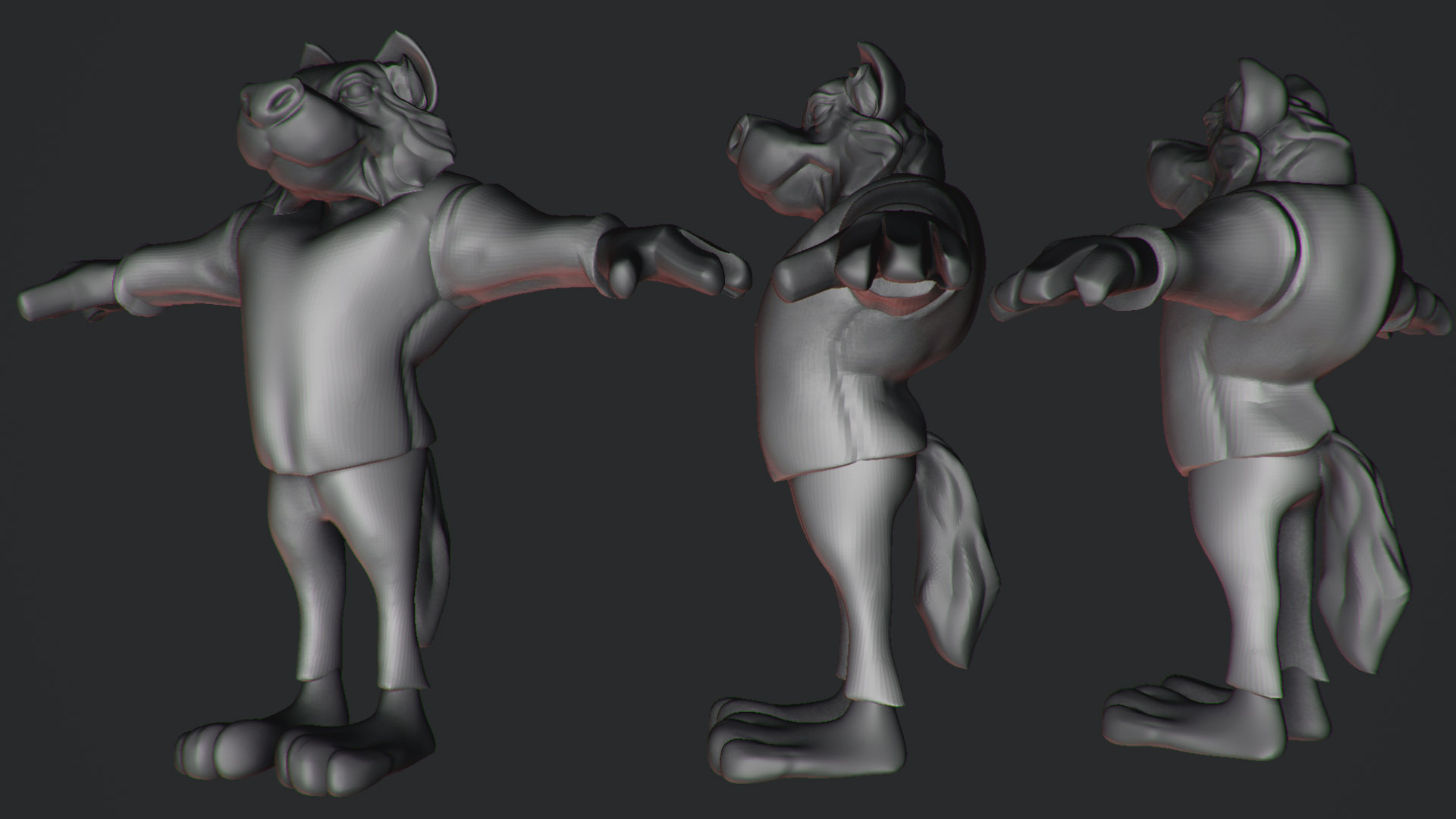 3D Big bad wolf by Kruk