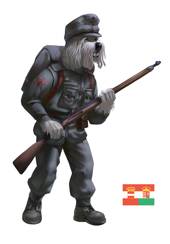 WW1 Doggos - Austria-Hungary Komondor by pimpartist