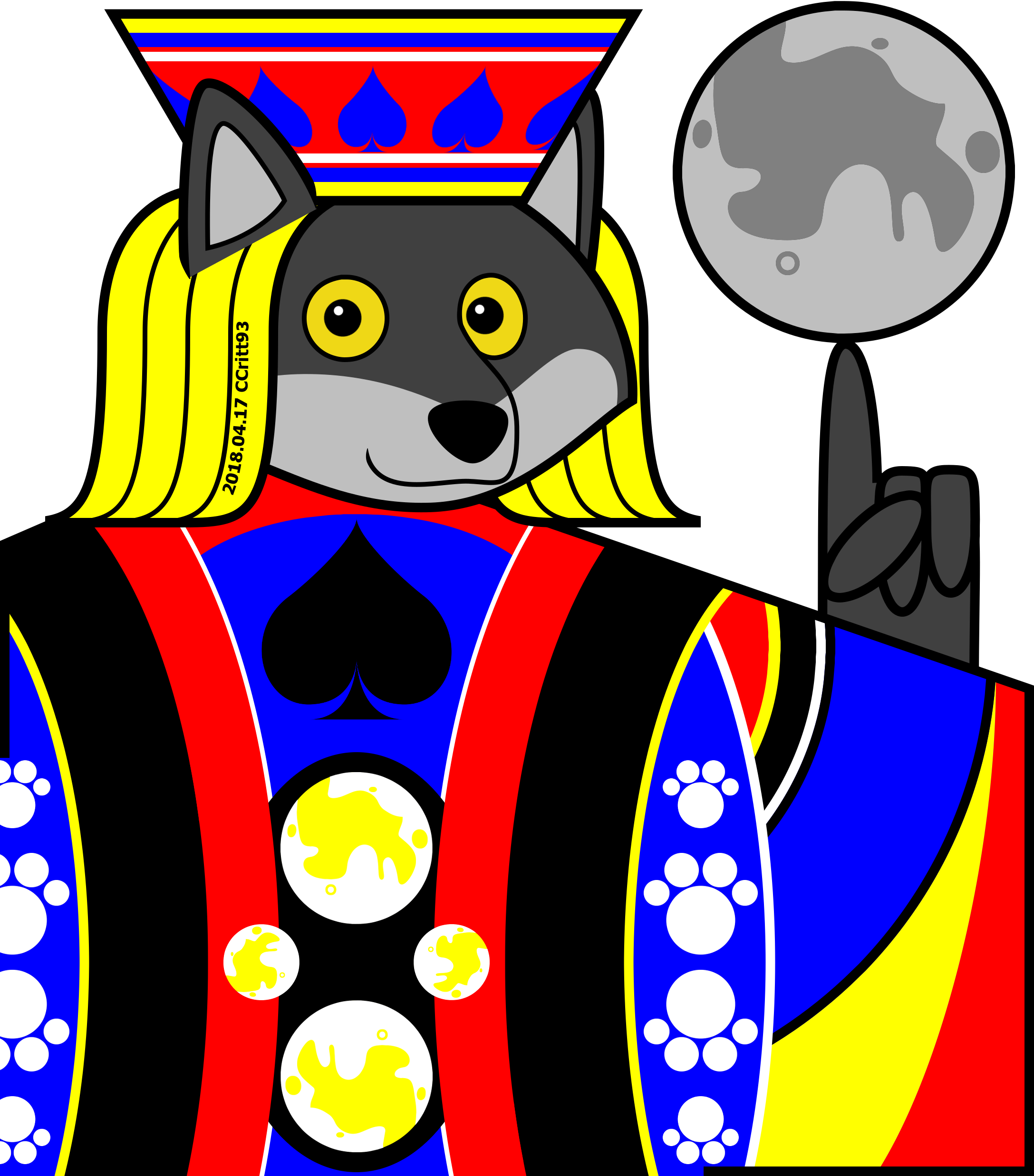 Spade king half-face by CCritt93
