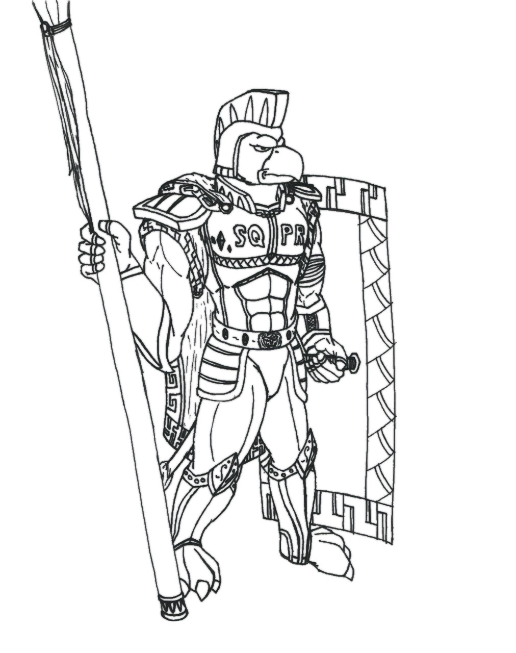 Eagle Centurion Lineart by Duphasdan