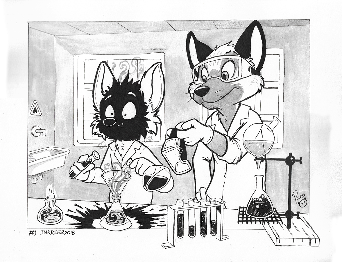 NSFW #Inktober 2018: Laboratory Problems by pandapaco