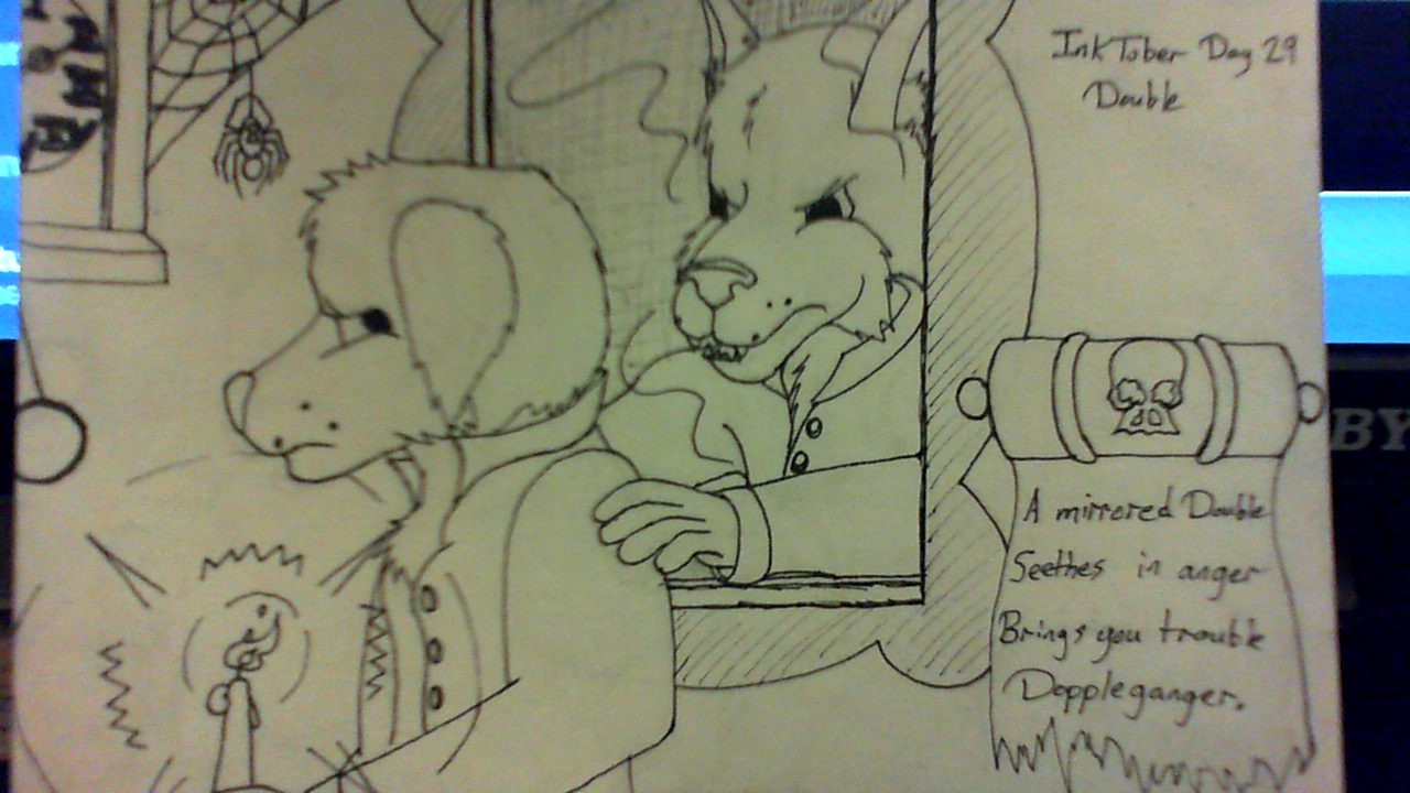 InkTober 2018 Day 29 Double by Autumnbear