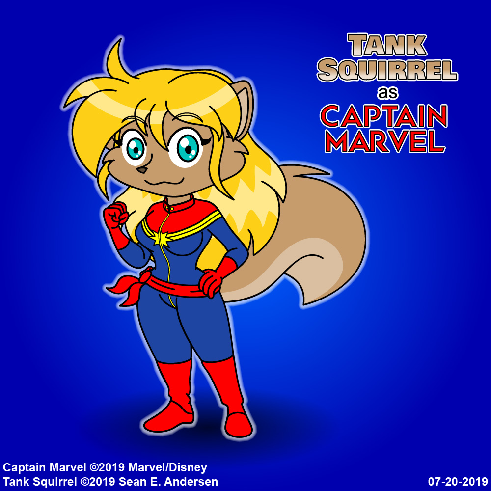 Captain Marvel Tank Squirrel by Sneakers