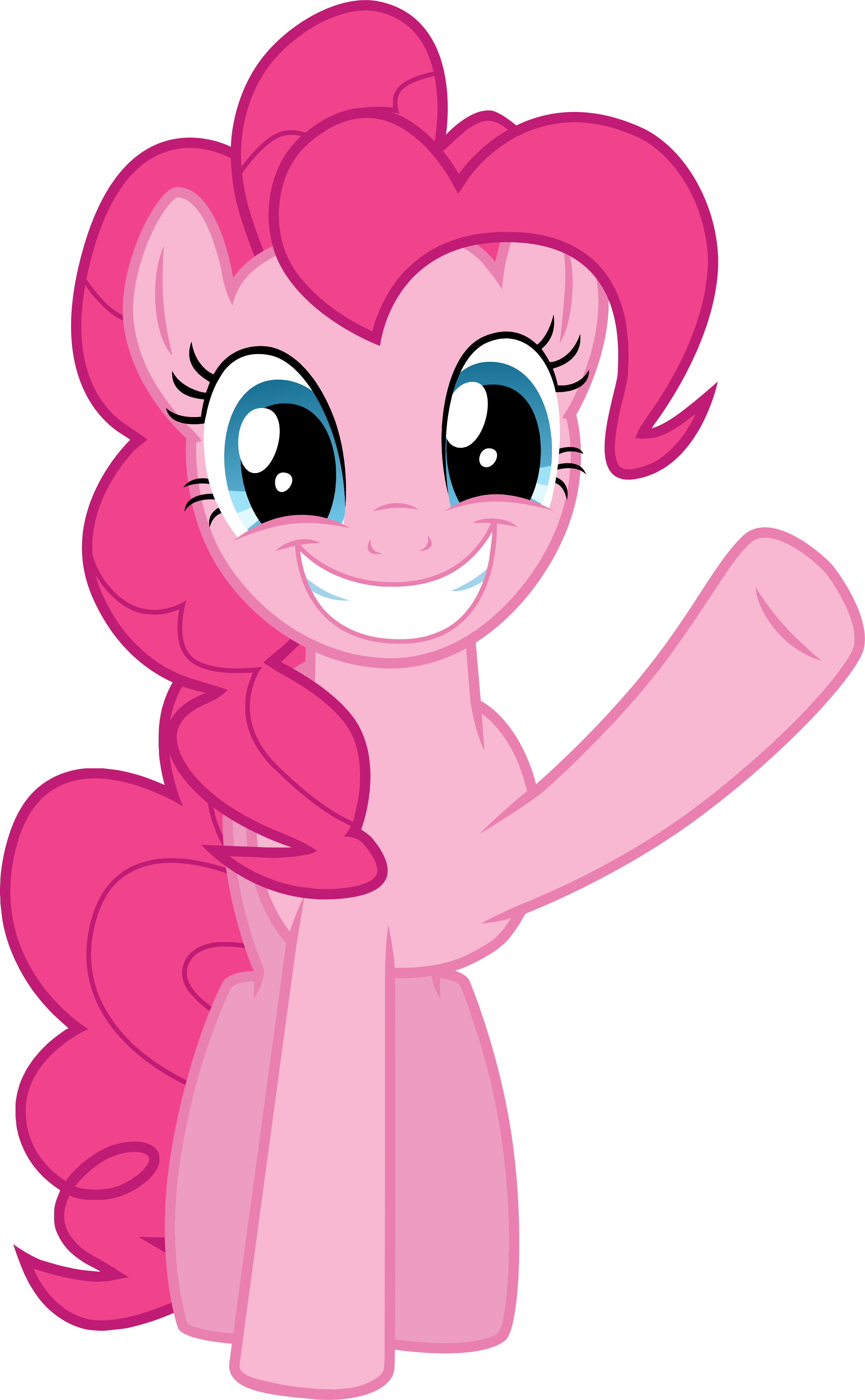 MLP Mane 6 - Smiling And Waving Vectors Set by tomfraggle