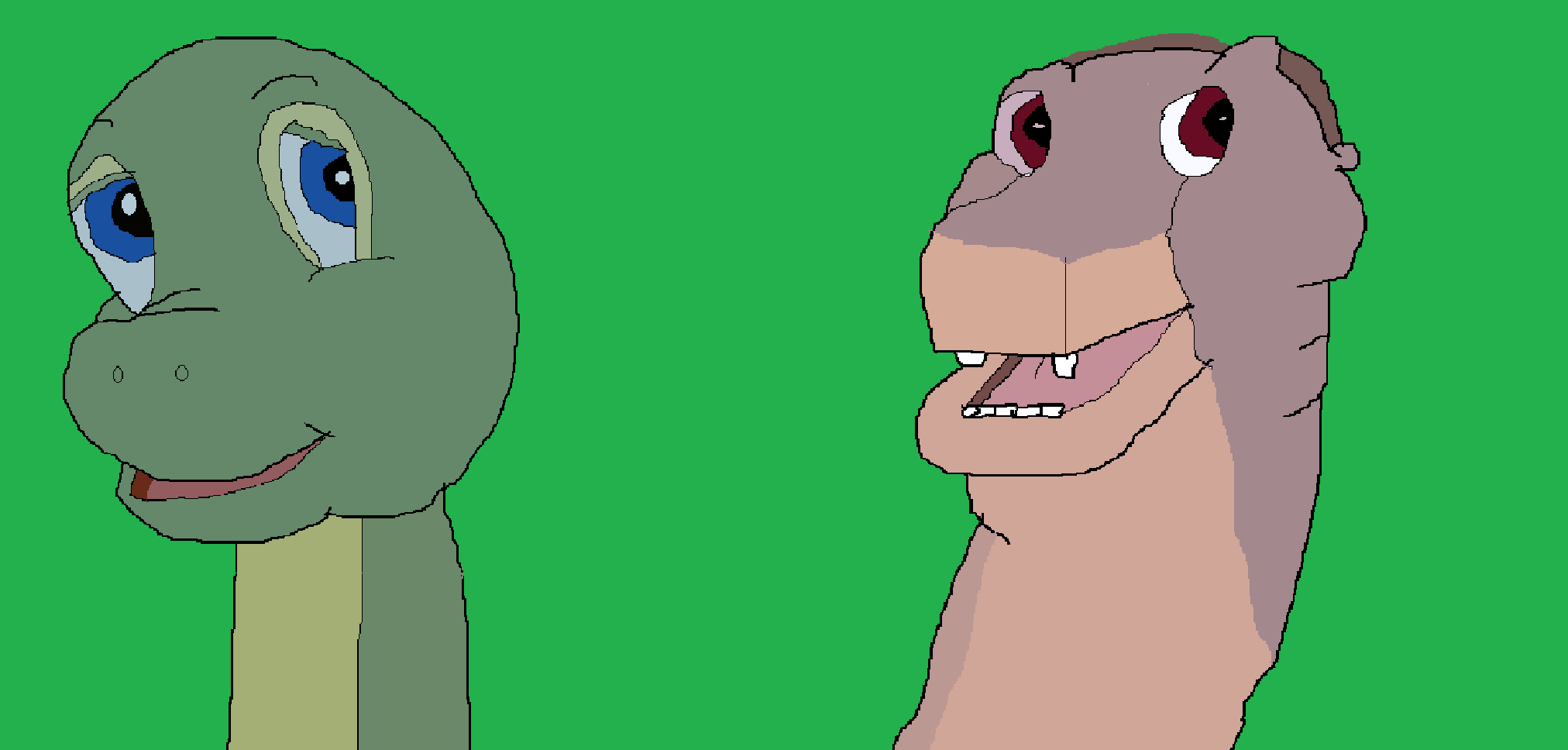 Dink and Littlefoot Drawing by DinoFun