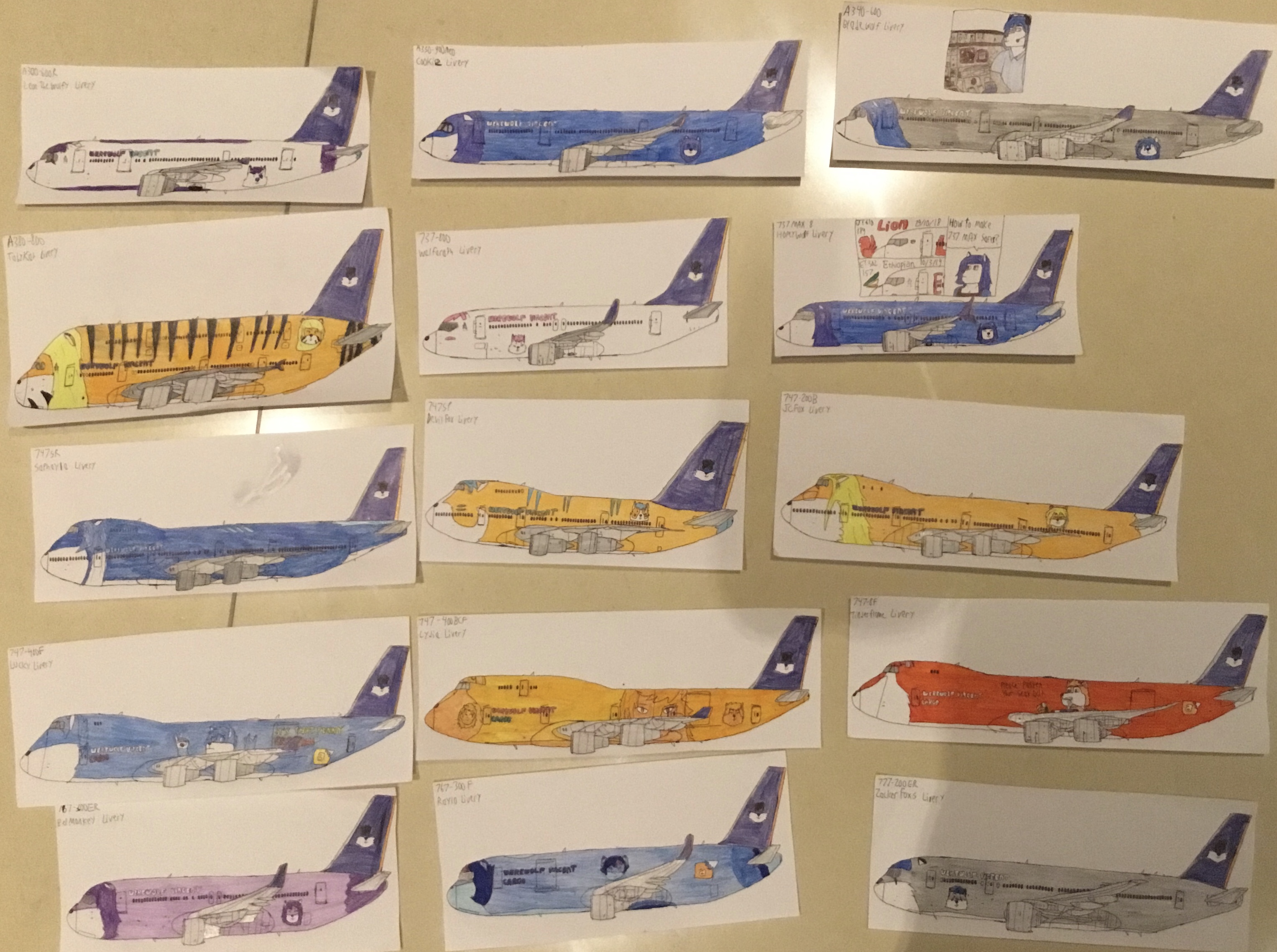 Werewolf Vincent Airlines with Fursona Livery Part 2 by WerewolfVincent