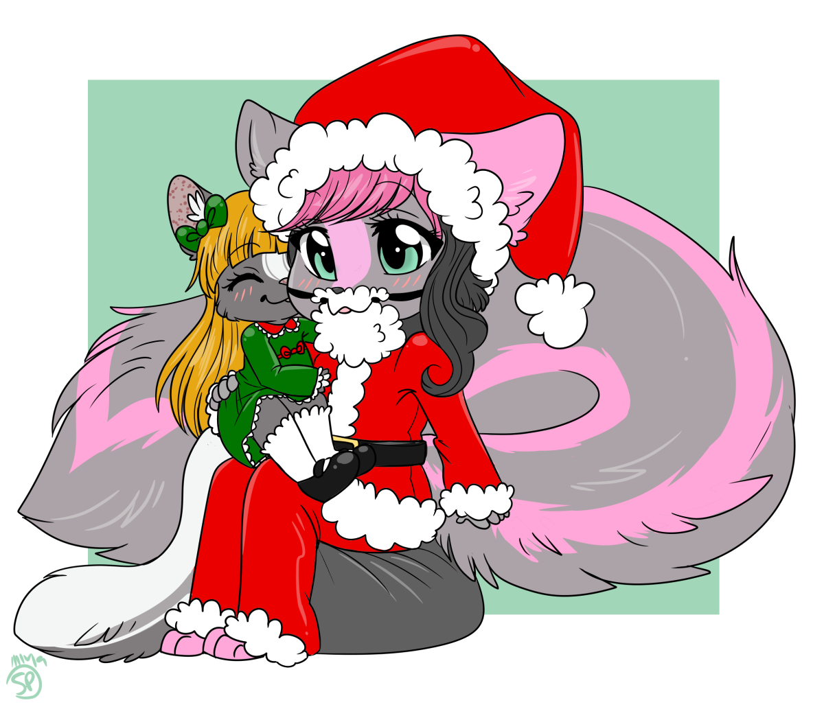 Santa skunk! by ButterscotchLollipop