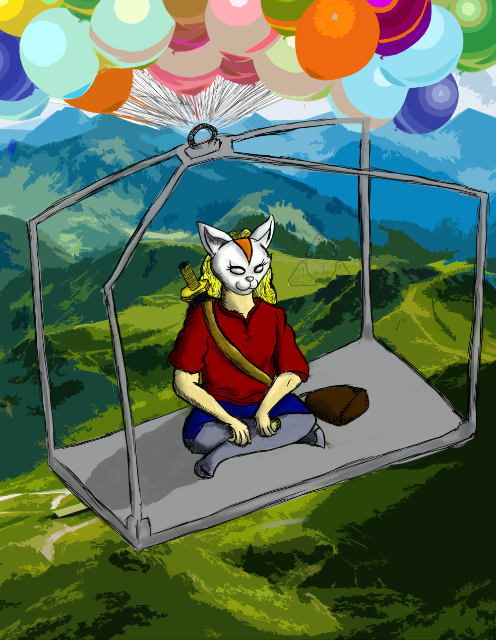 Cat-ty Mask girl by Omegabkf