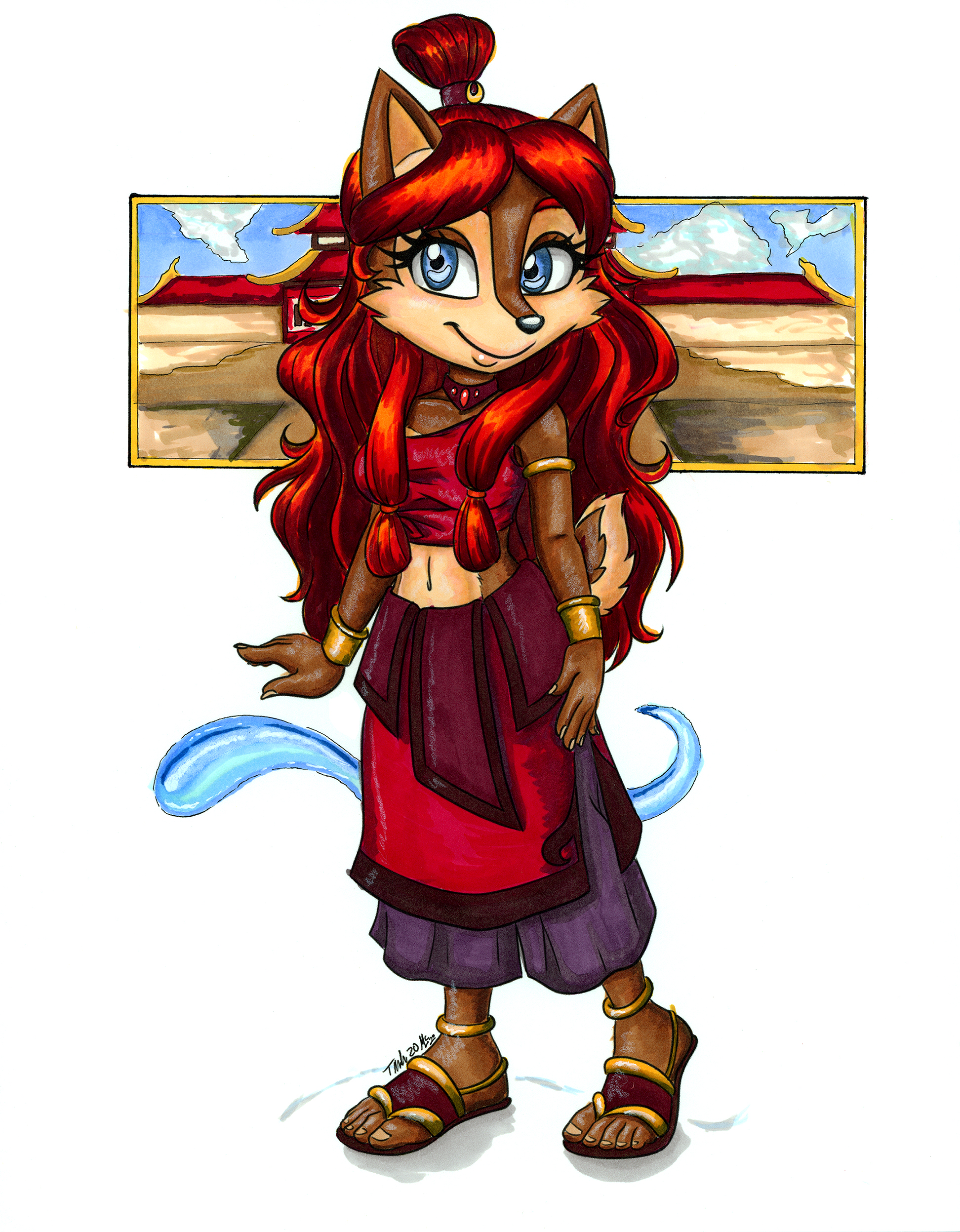 Comm Color: Fire Nation Sally by RevyLagoon