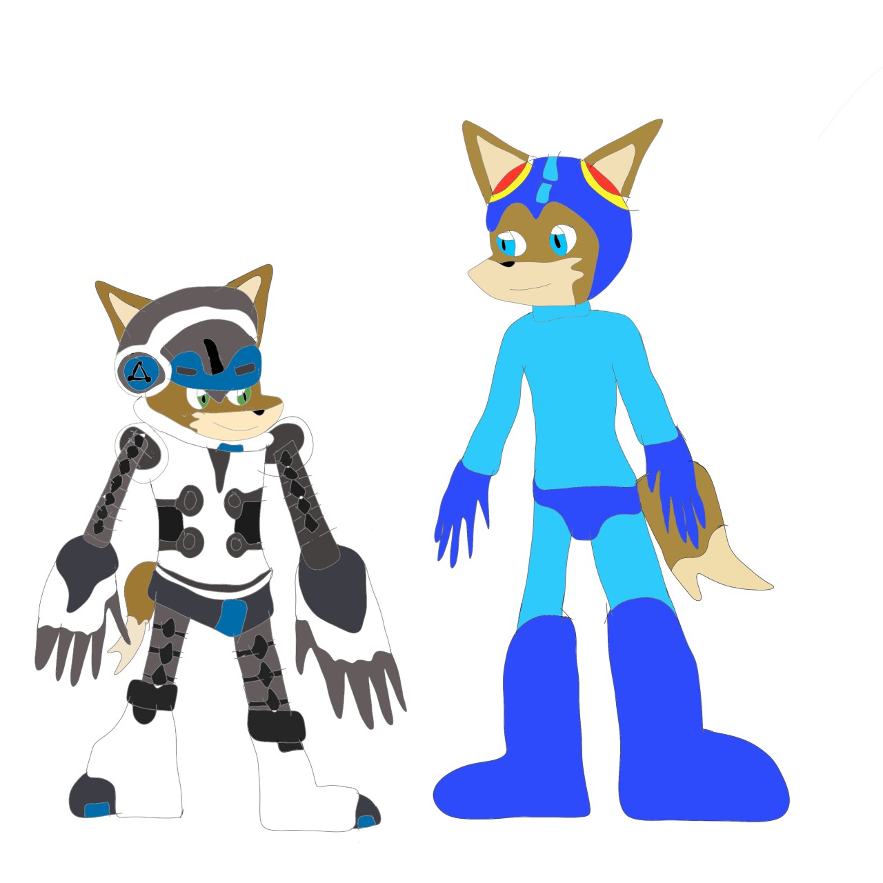 MegaManFox Meets Mighty No.87 by MegaManstitch87