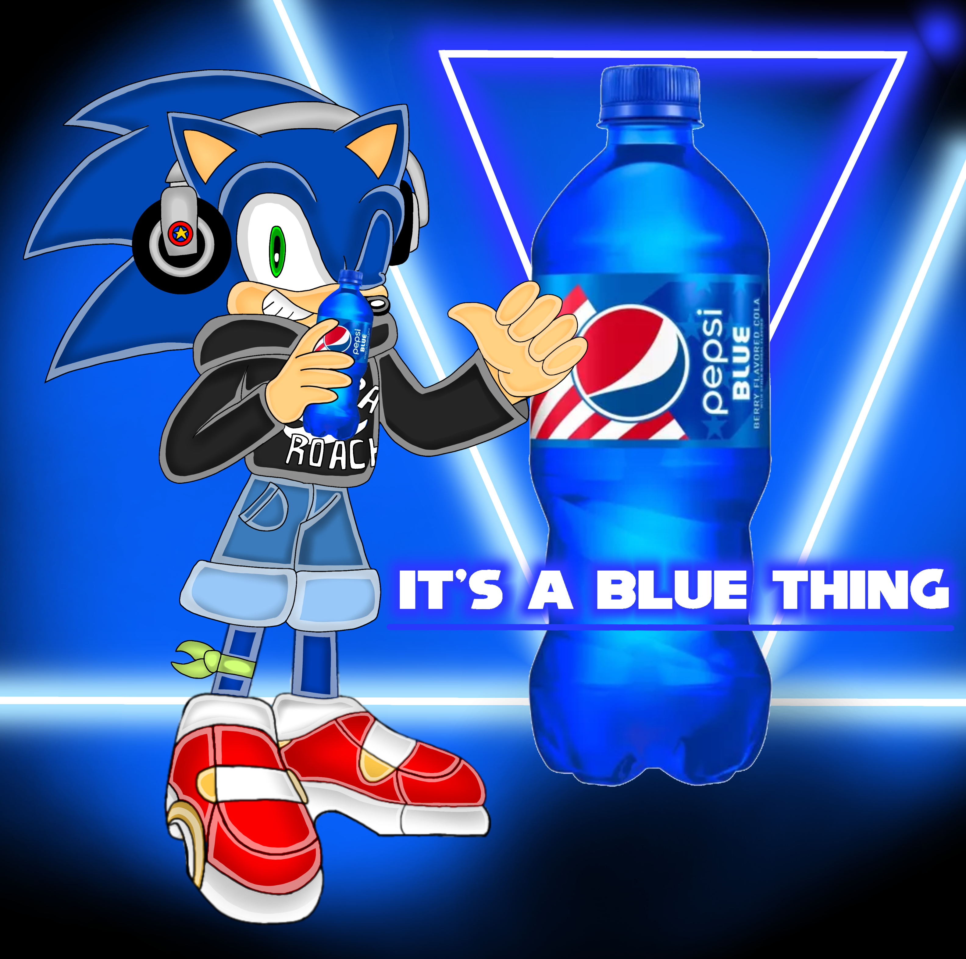 Pepsi Blue is Back! + Sonic the Hedgehog Sponsor~ by MasterMochiKun