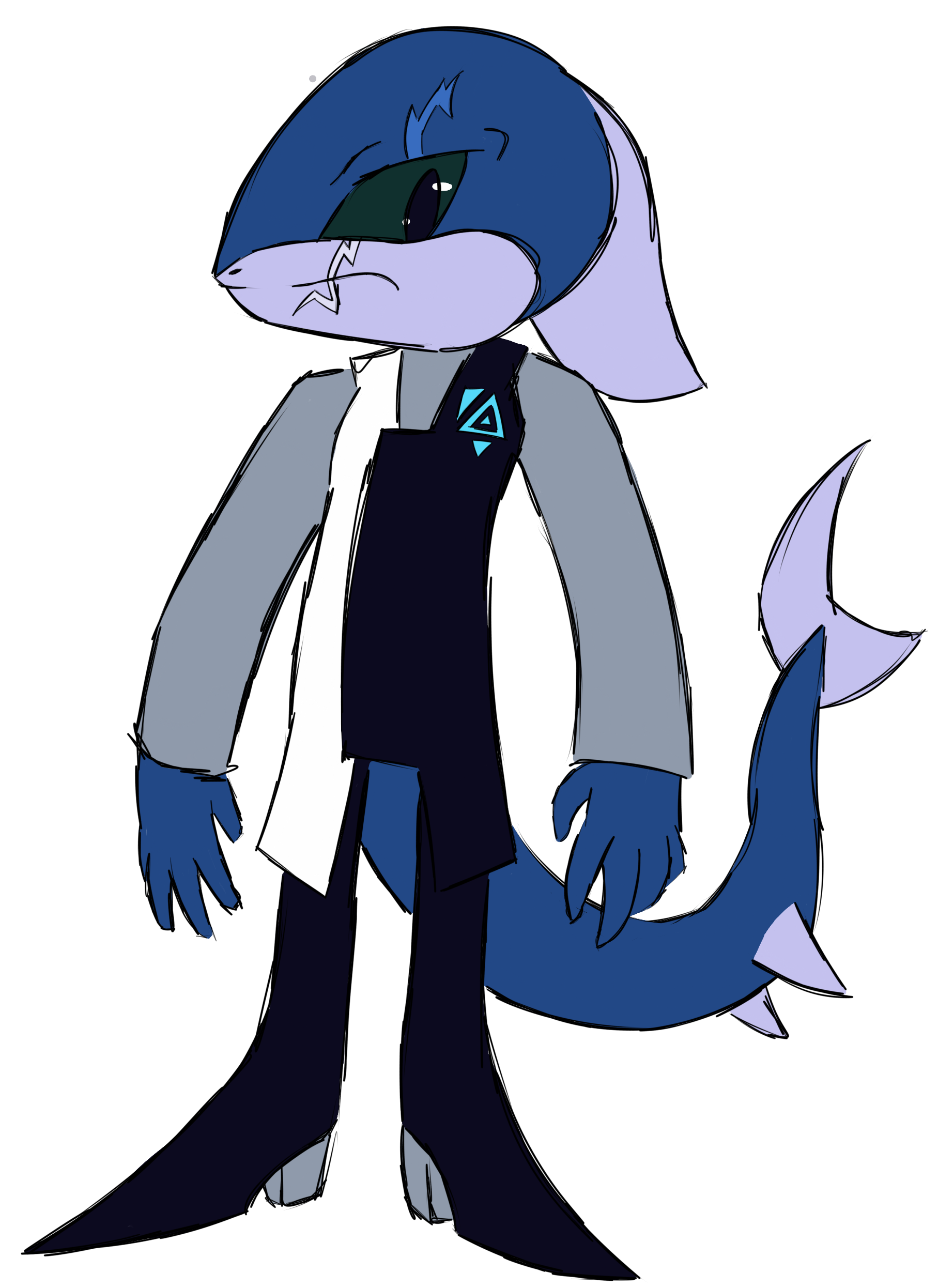 Akula the Great White Shark & daughter Kyra by TheRoboticQ