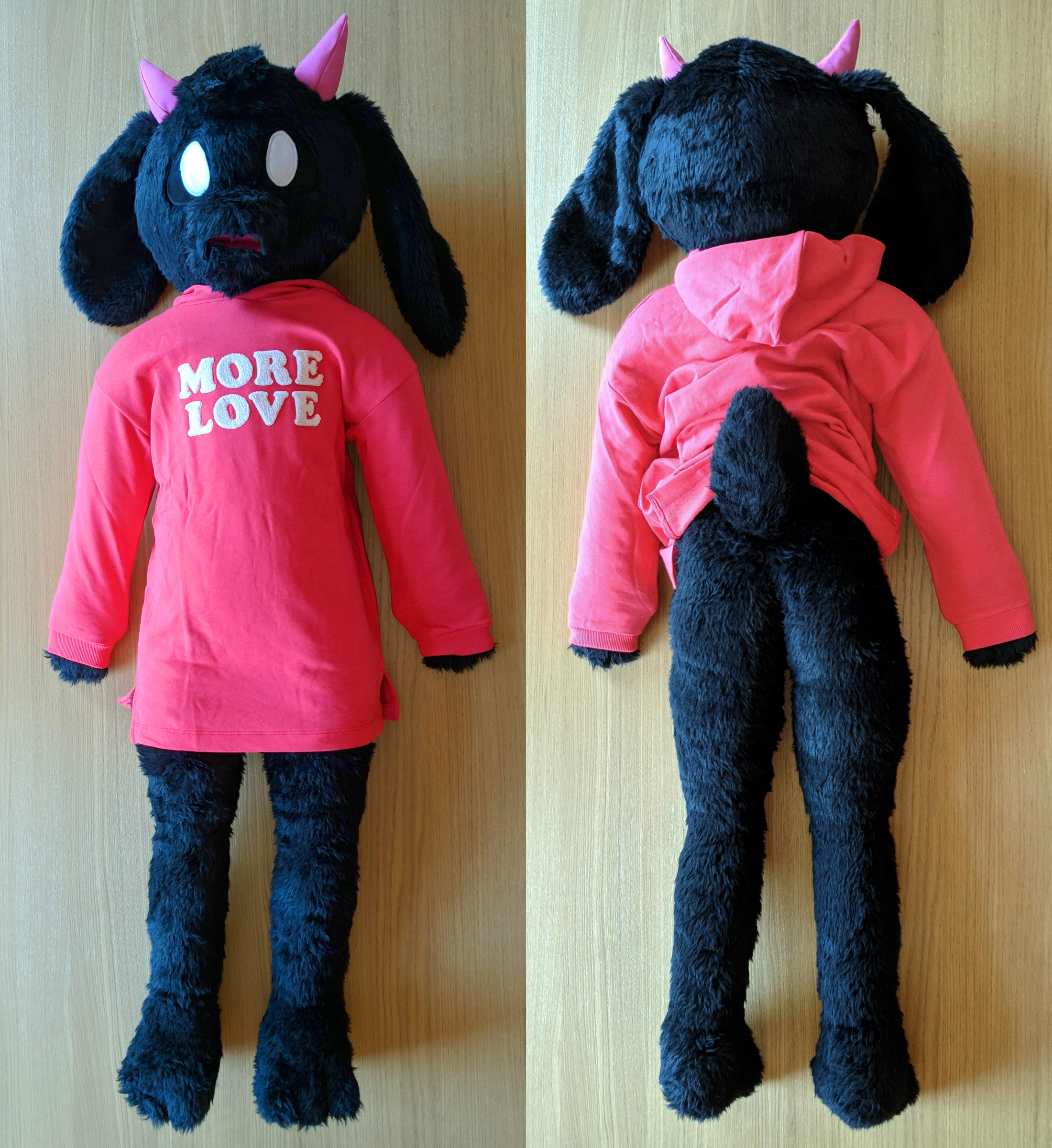 [Commission] Anthro goat plush, life-size by PixiePandaPlush