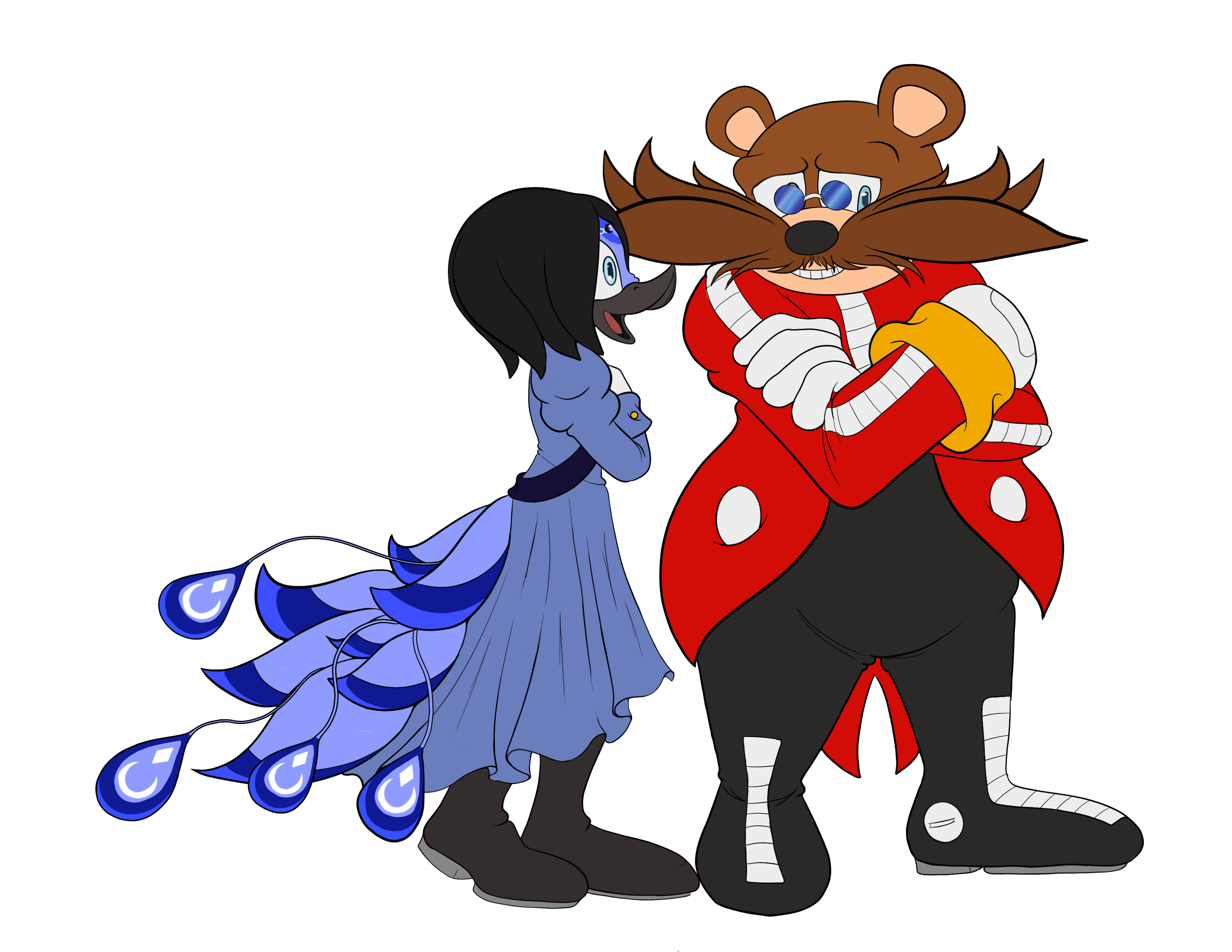 Mobian Jasmine and Eggman by JasmineRobotnik