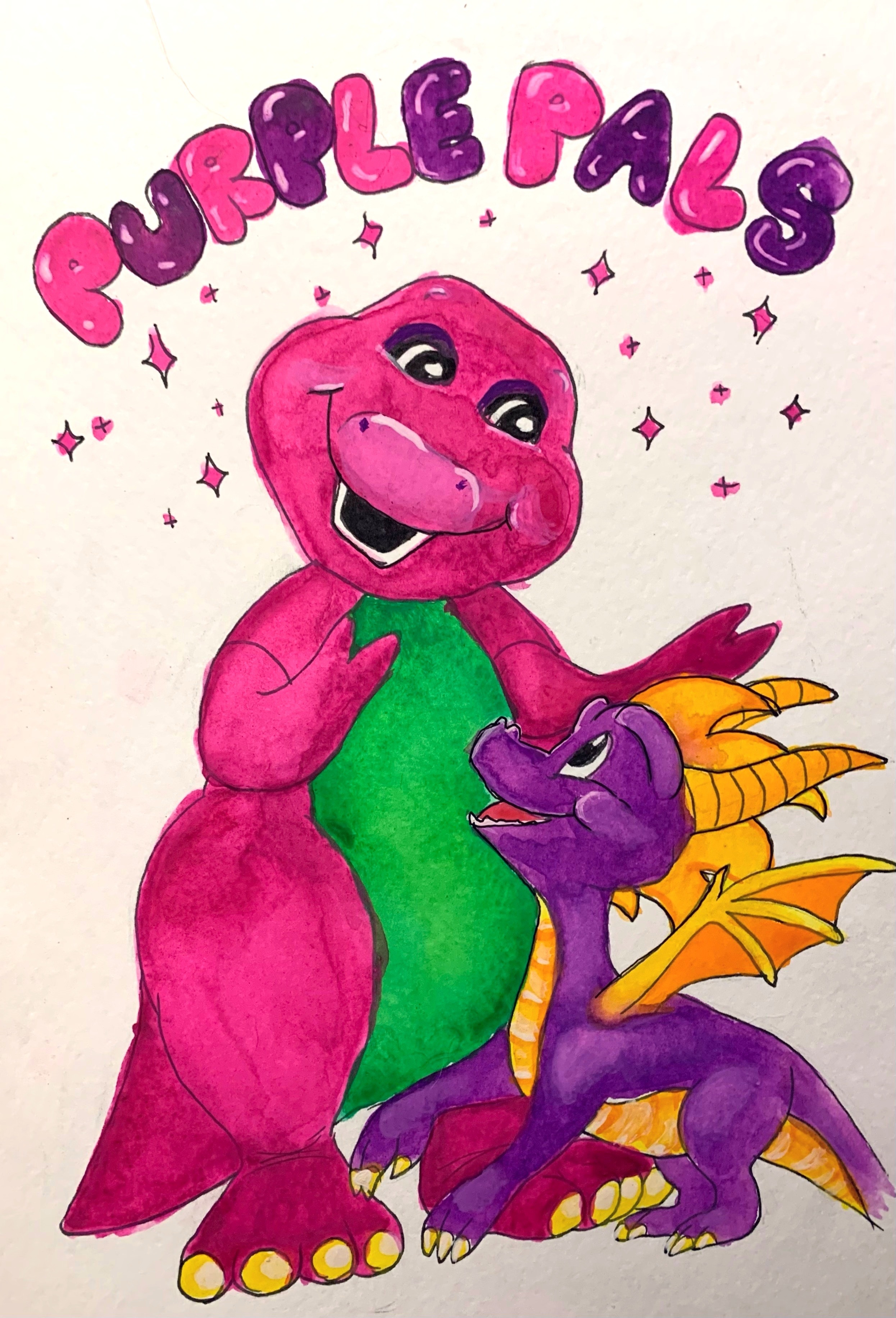 Barney and Spyro by Dumplin