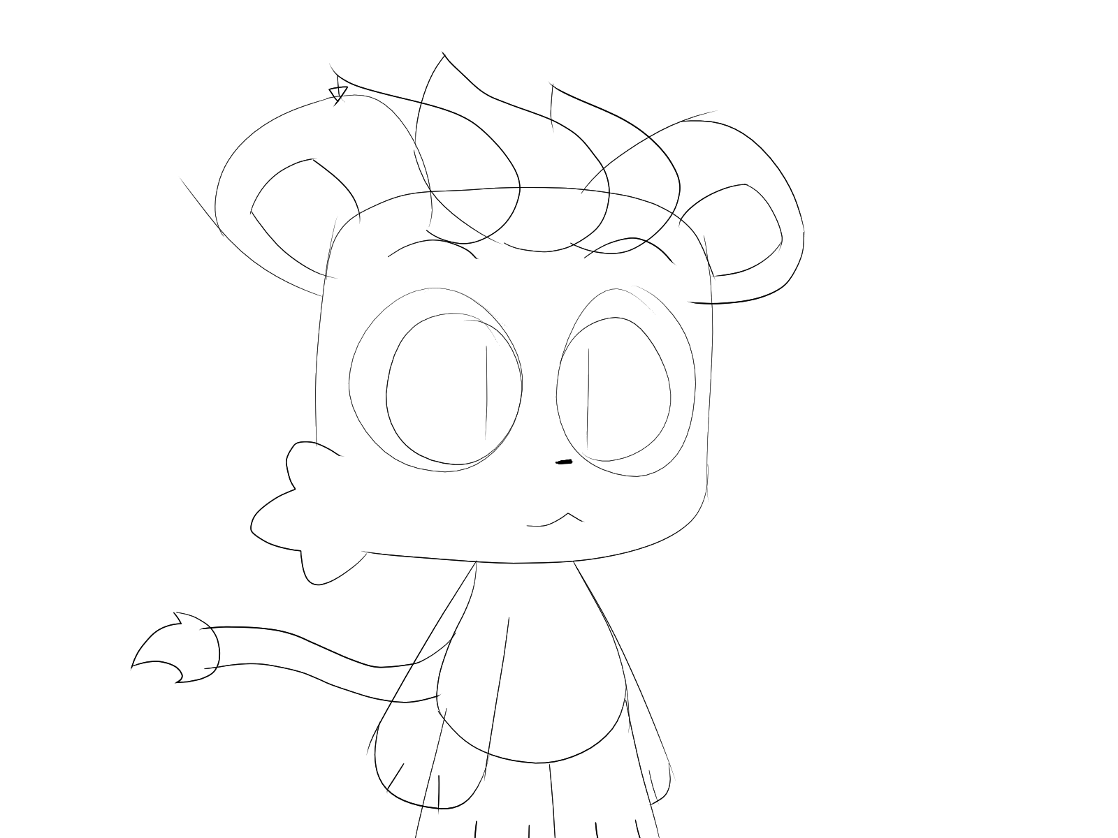 Drawing a cute little lion thing by nfinitepixel