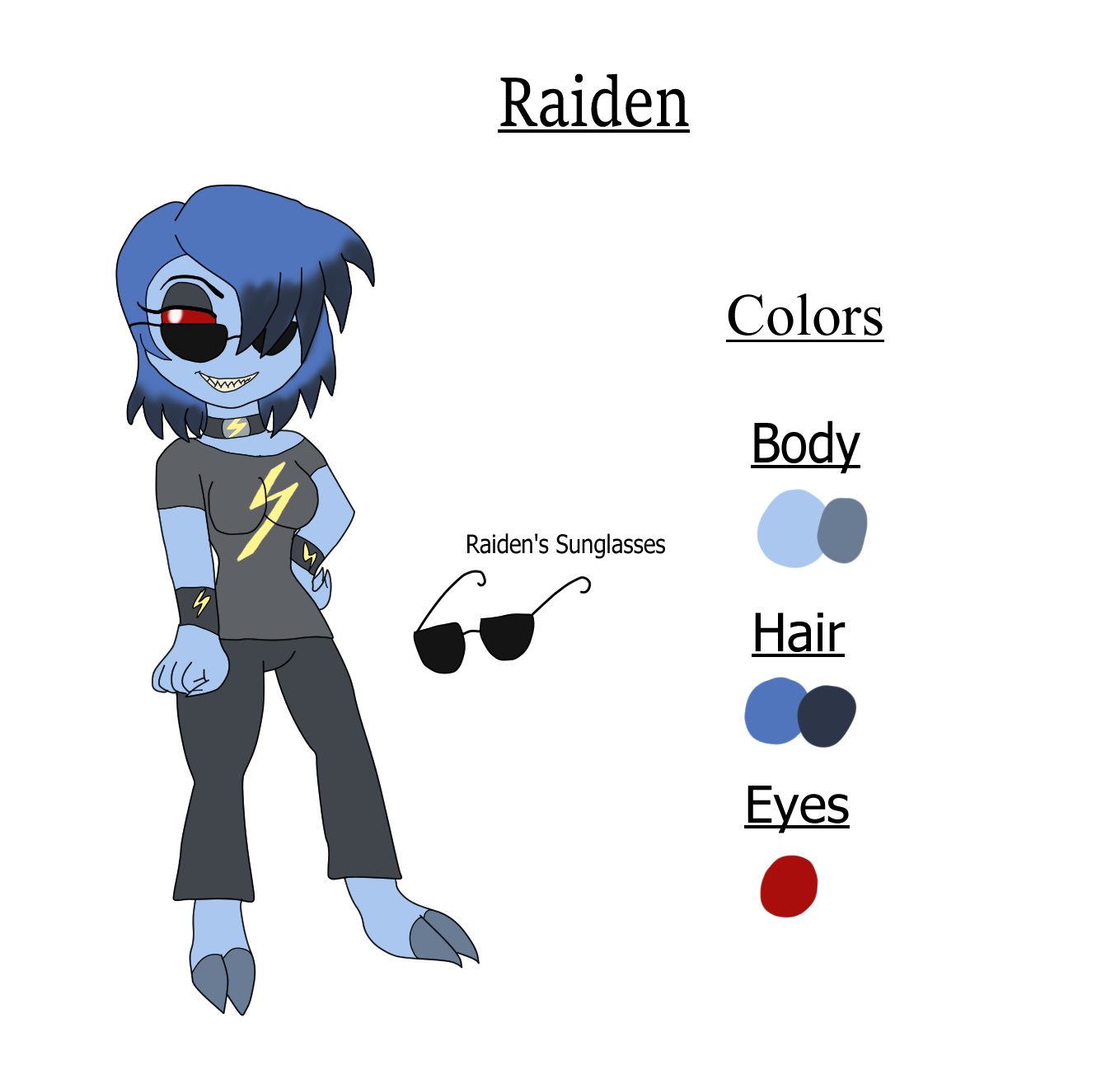 Raiden Reference Sheet by KendraEevee