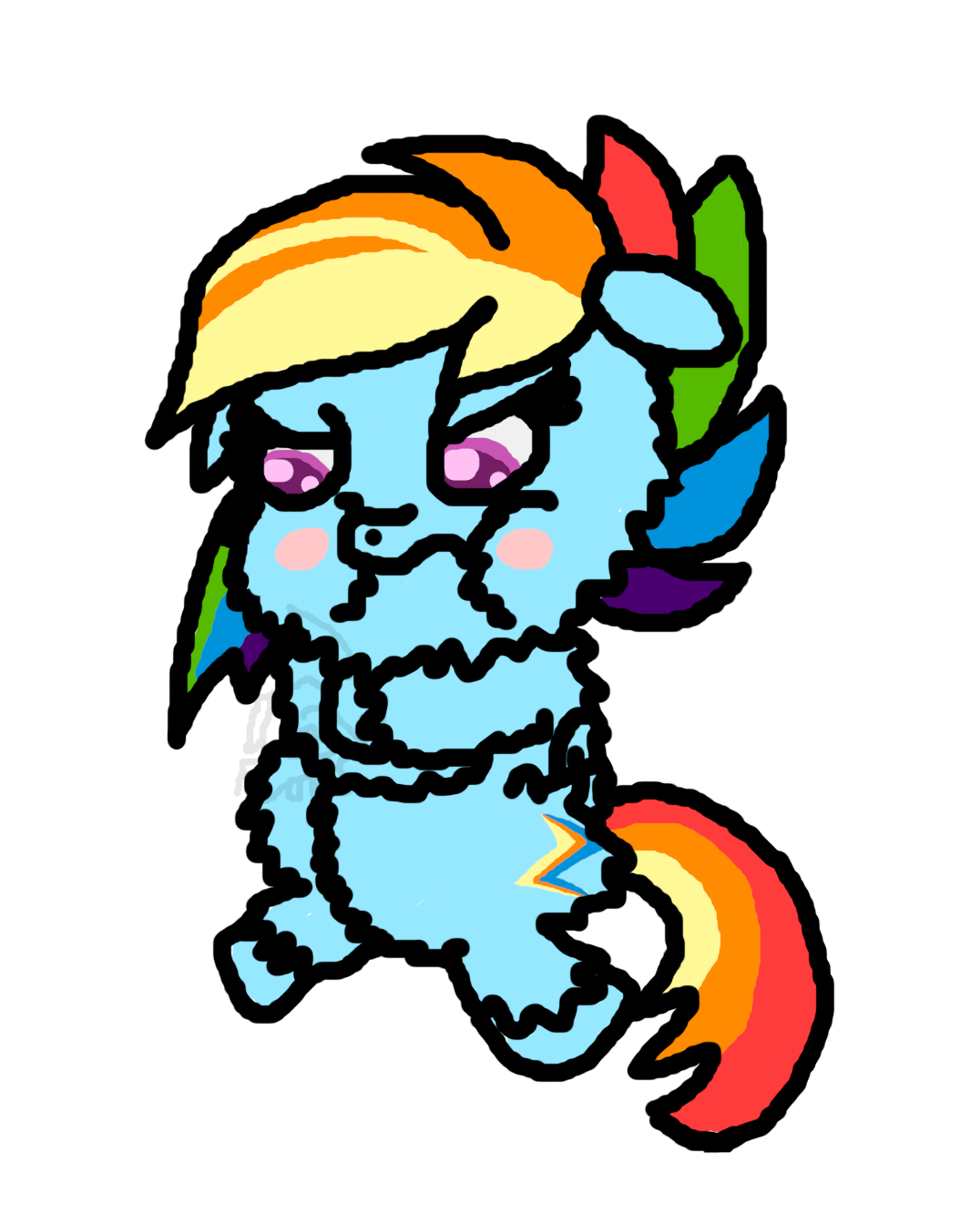 Fluffy Rainbow Flapping part 2 by FloppyPony