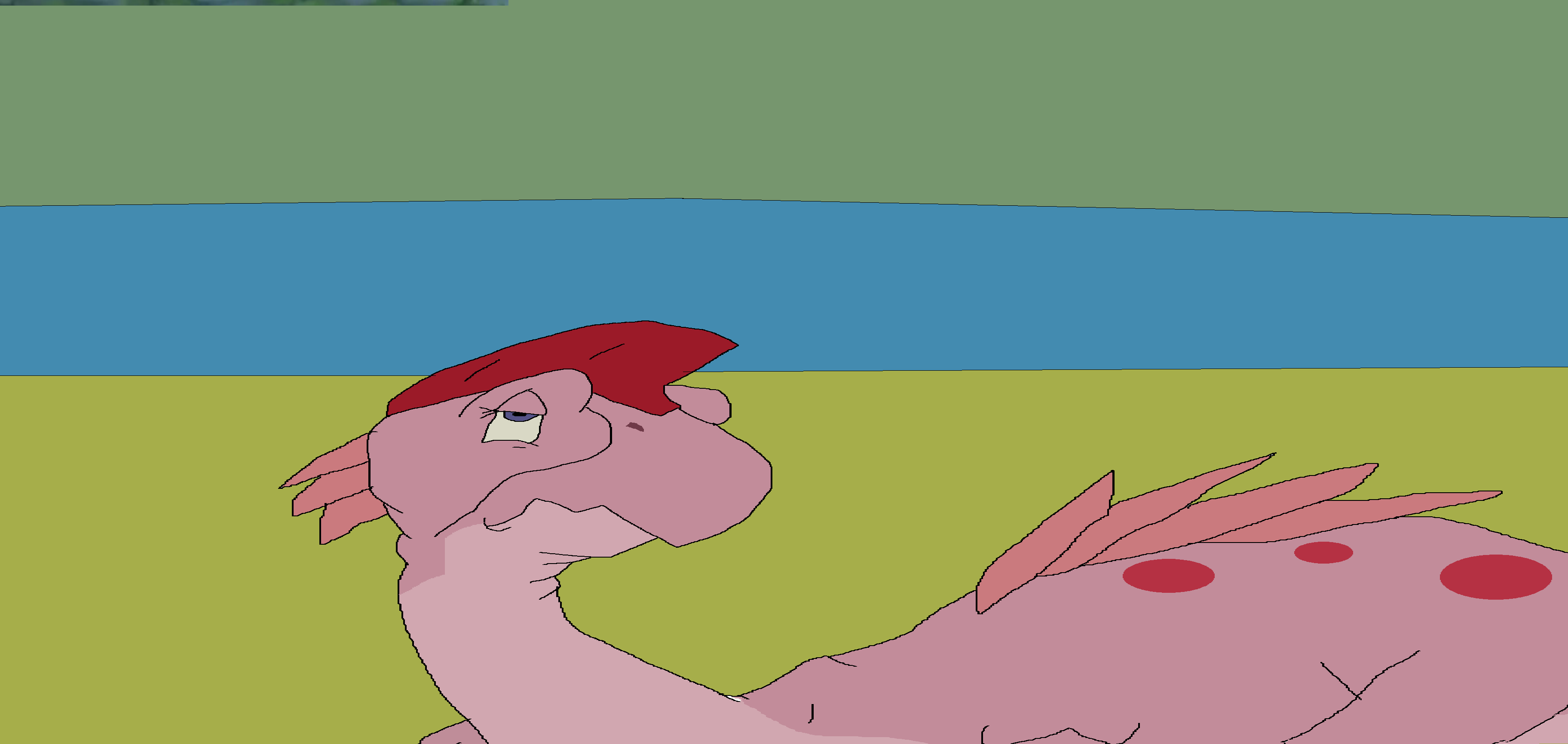 A Glum Ruby Drawing by DinoFun