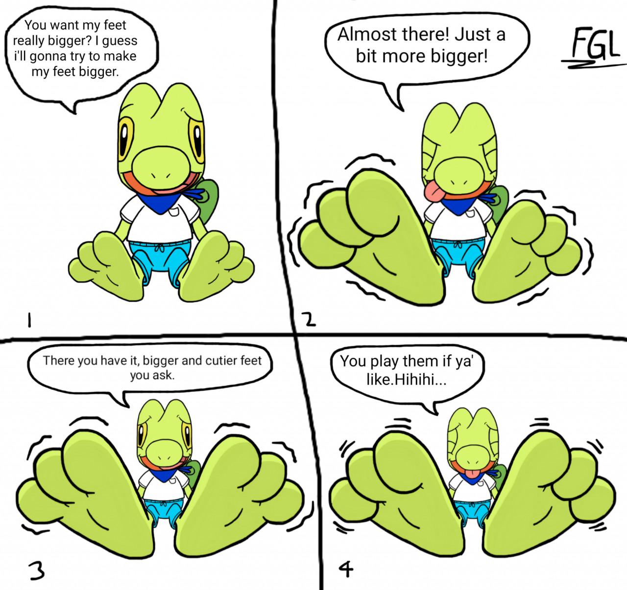 Tree's Growing Feet Tease (Reupload from FA) by Feetgrowthlover2