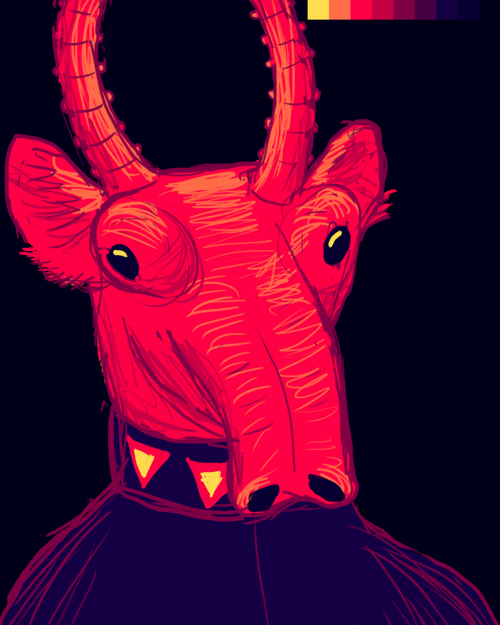 Saiga antelope sketch by Ormspryde