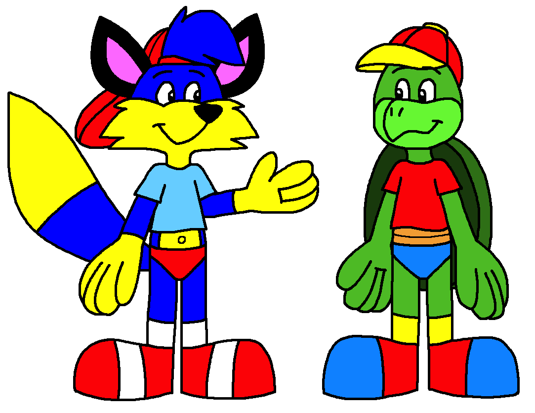 Alex the Fox Meeting Turner the Turtle by ToonlandianFox2002