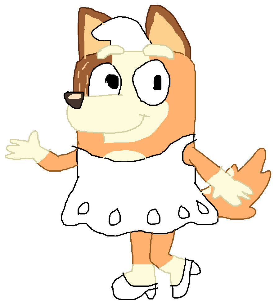 Chilli Heeler as Smurfette by FurryCritters11