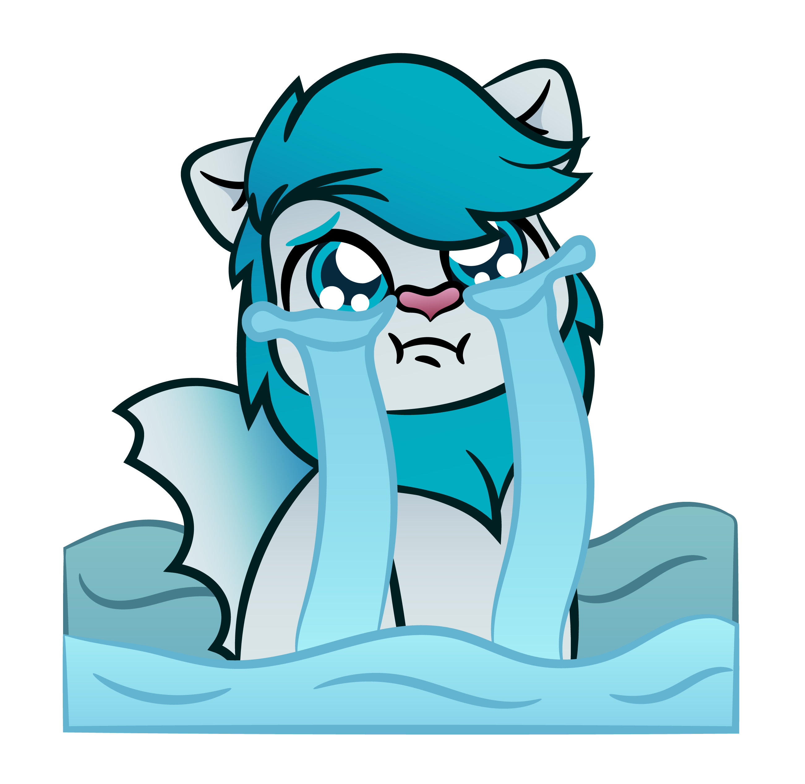 A crying sticker for Raion :c by AlexUmkaArt