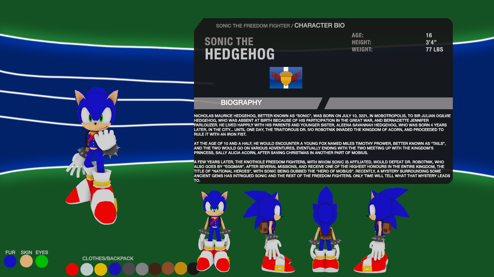 STFF Refs - Sonic the Hedgehog by JaredTheBunnyBoy