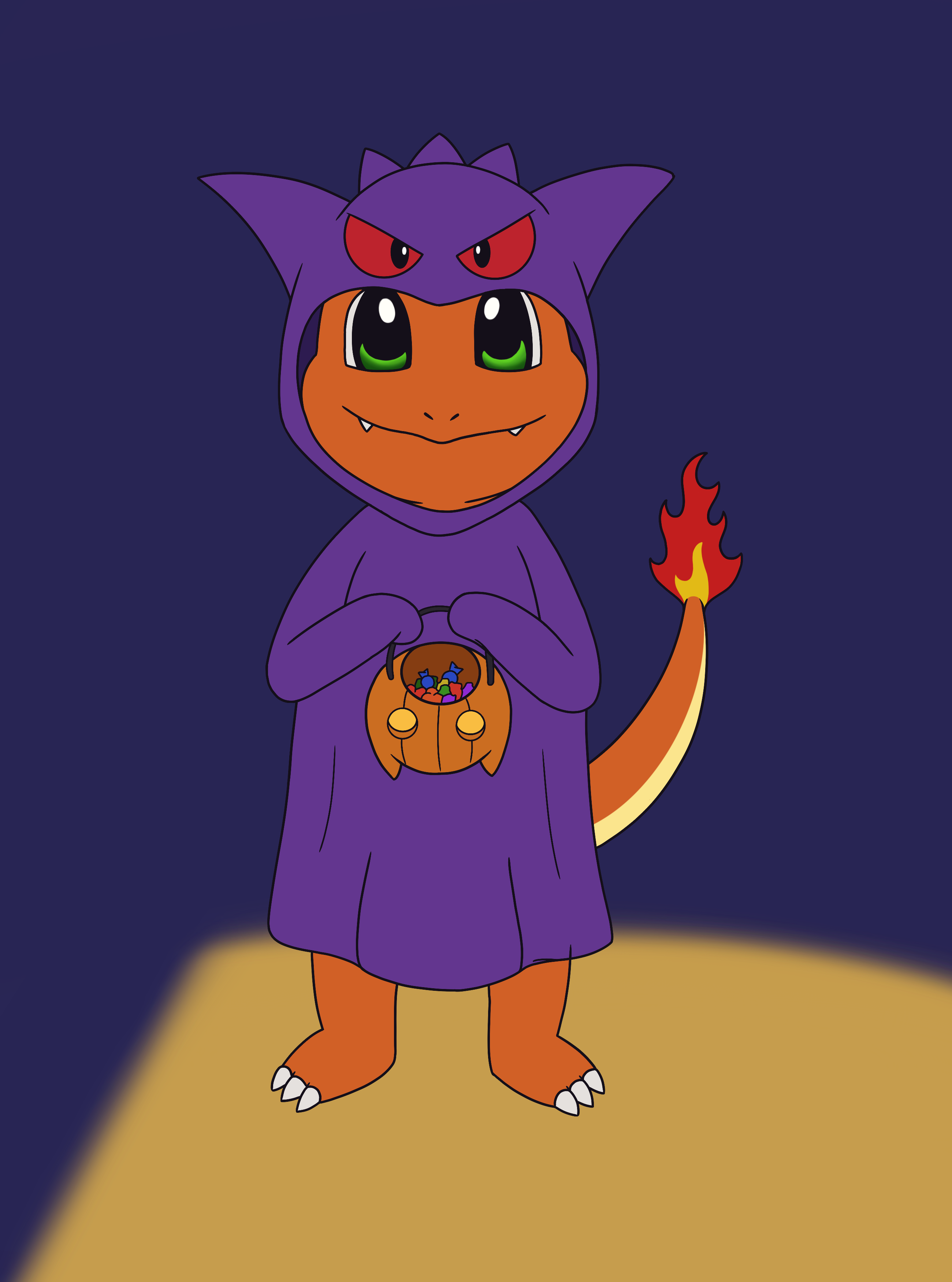 Trick or Treat Charmander (part 1 wip) by ItsBathTime