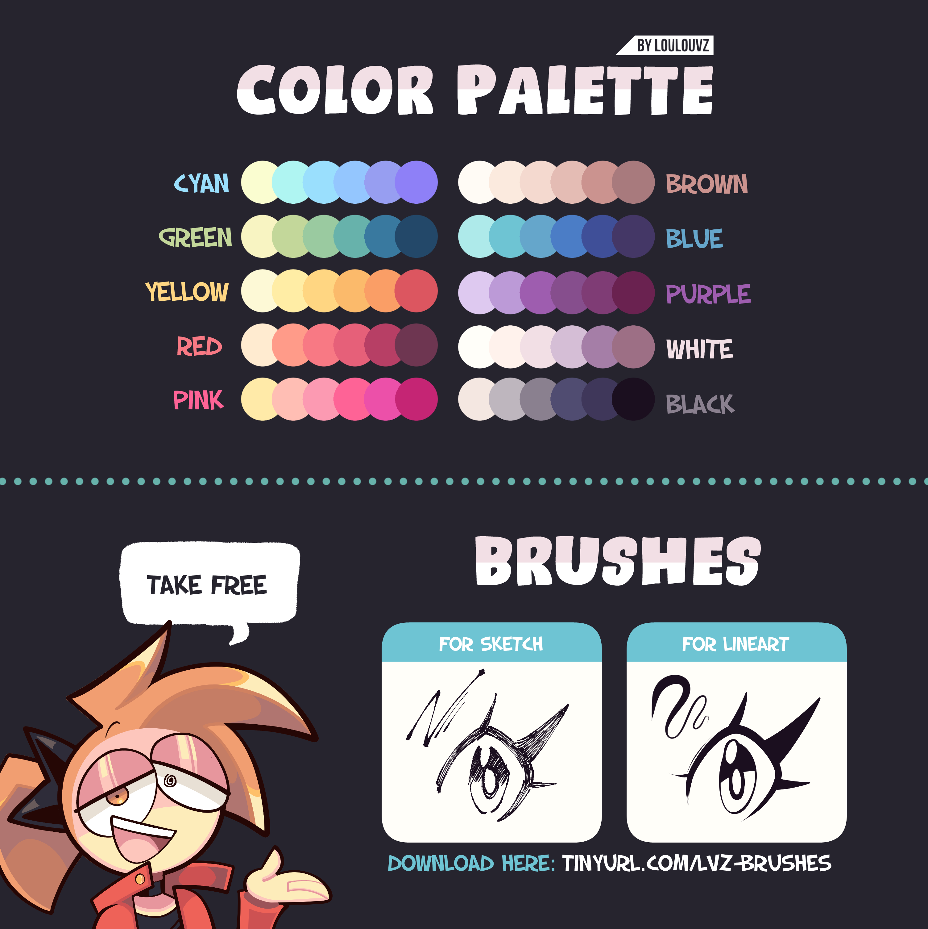 LoulouVZ Colors Palette and Brushes by Spaicy