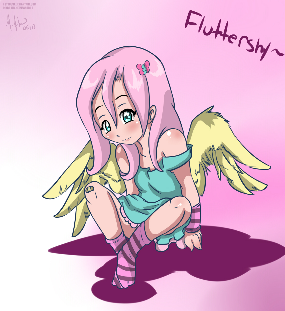 Humanized Fluttershy by MakoRuu