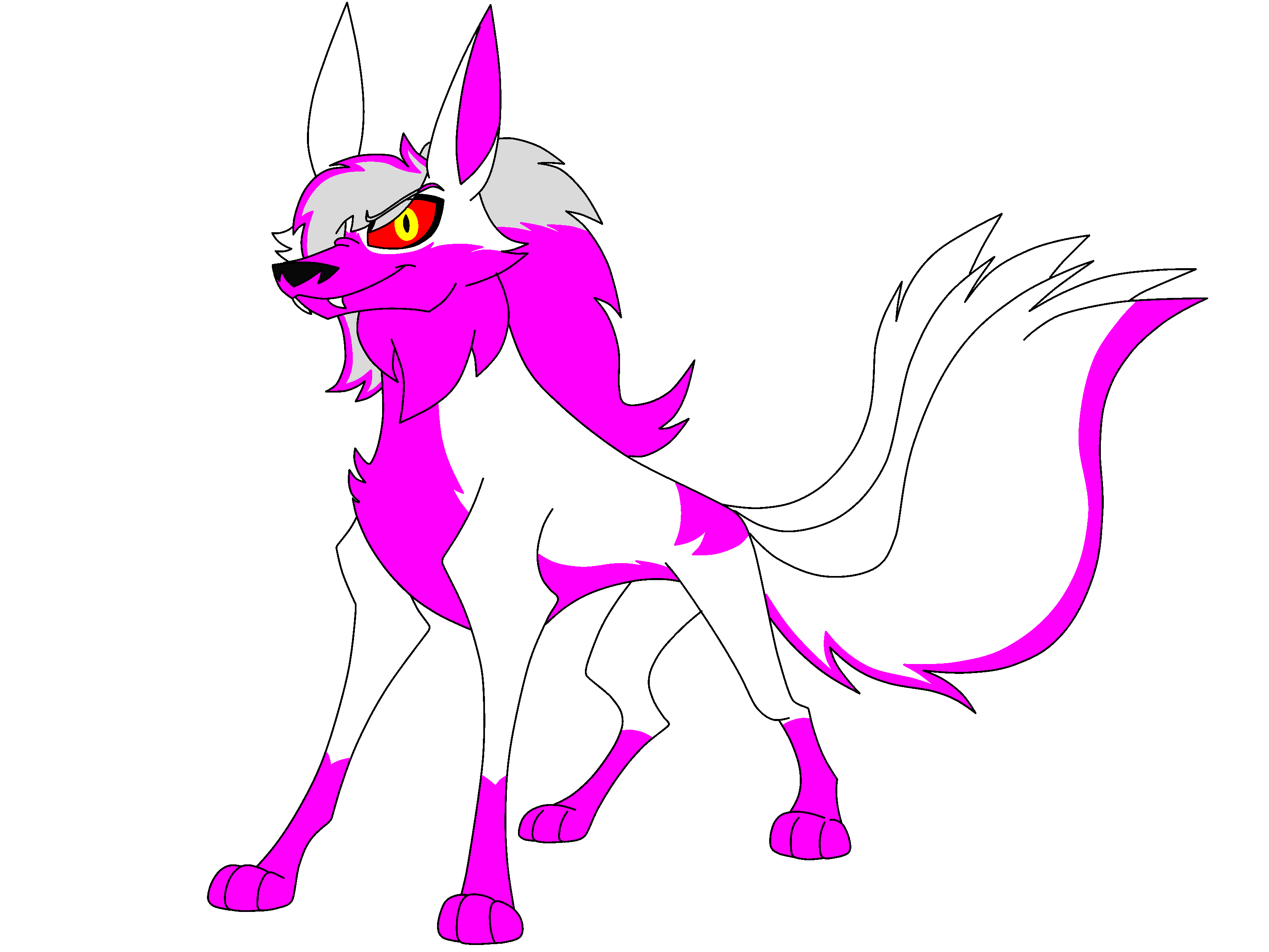 Maxim [Lunar Wolf Form] [VivzieBases] by MangledTheArcticWolf