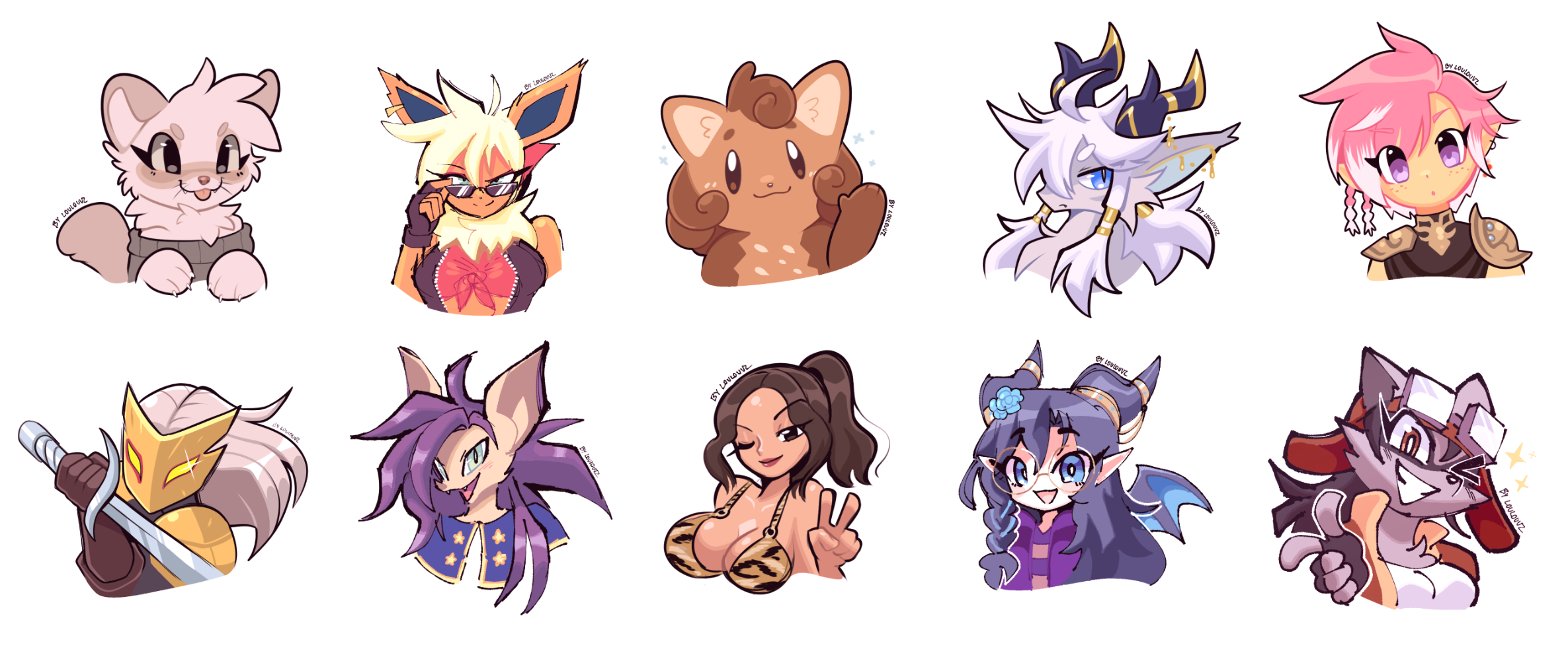 Some of the quick commissions I've done by Spaicy