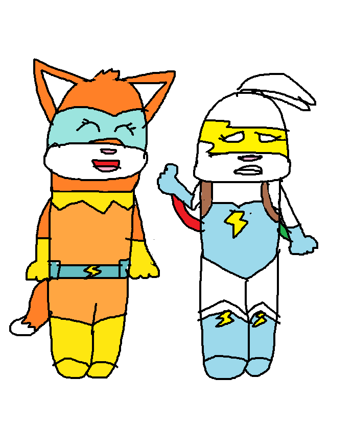 Bex And Voltage Feline Costume Swap by jeremycrimson