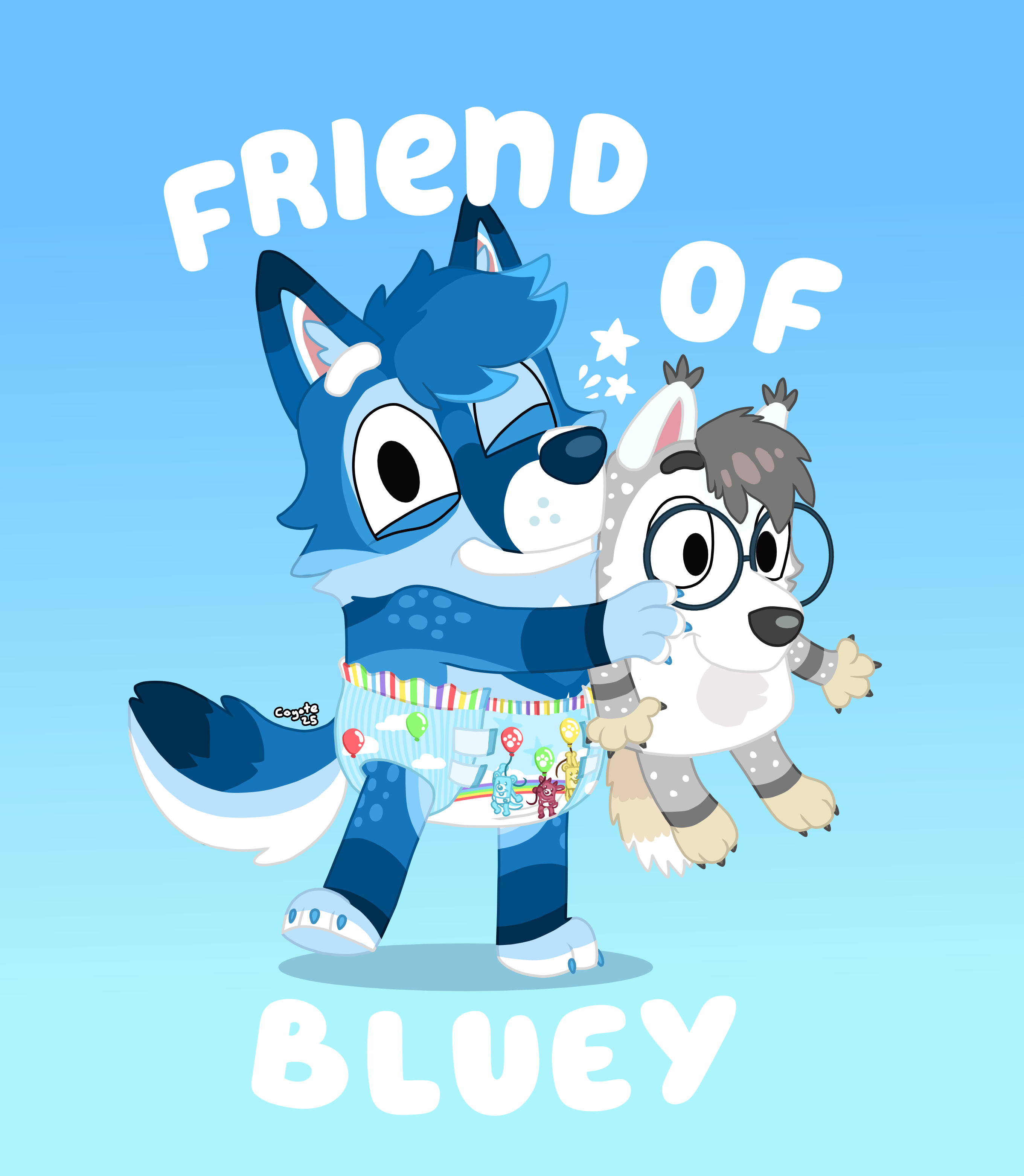 Friend Of Bluey YCH 1 by Coyotecore