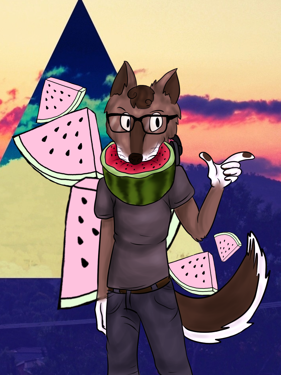 Water melon wolf by Starbased